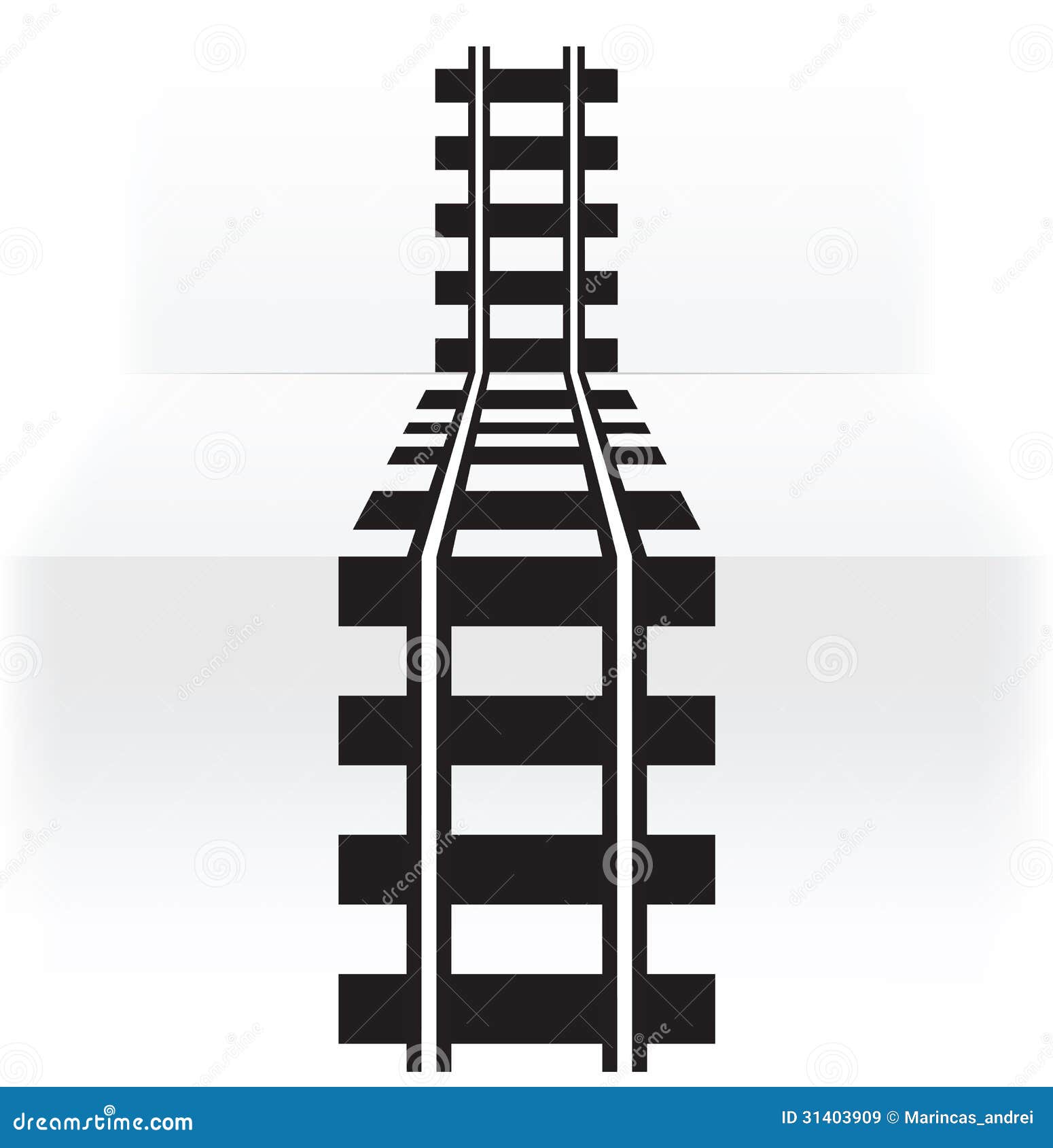 Spoorweg vector illustratie. Illustration of retro, spoor - 31403909