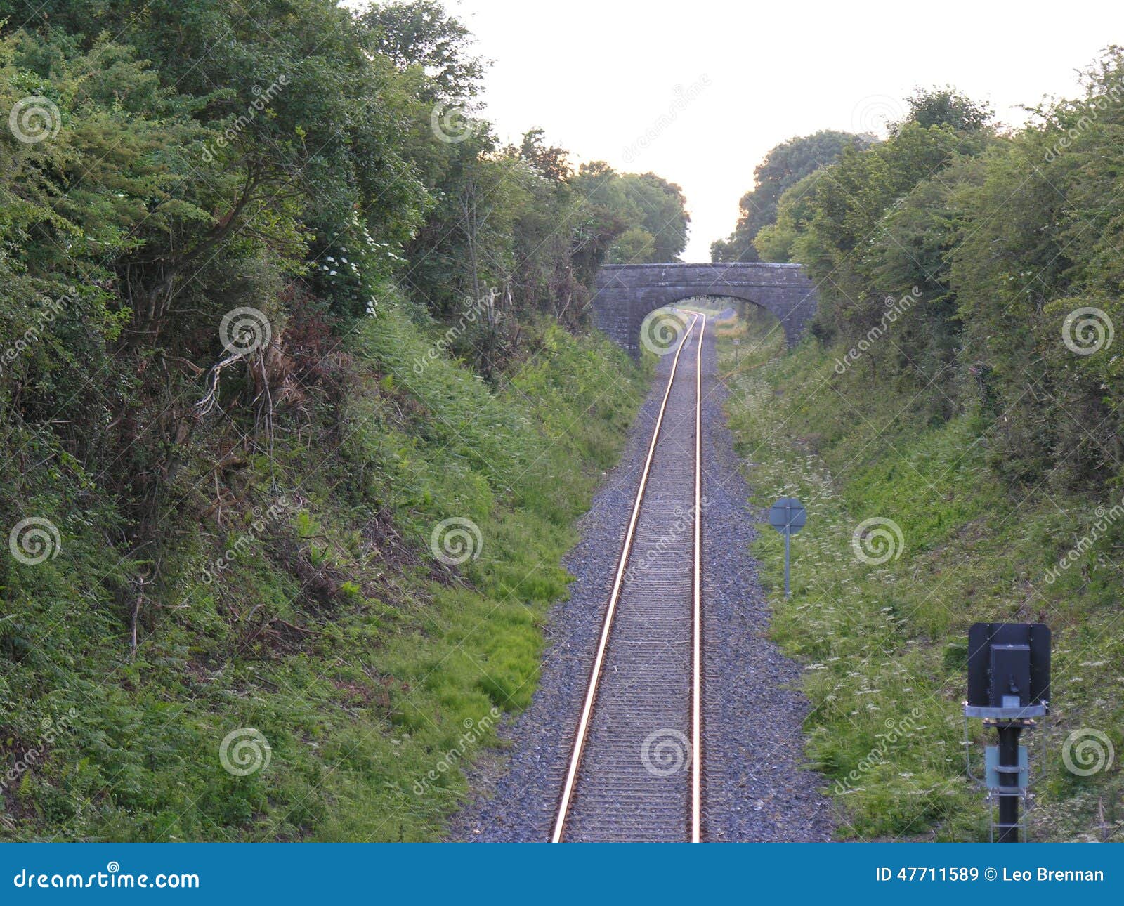 Spoorweg stock afbeelding. Image of afstanden, definitief - 47711589