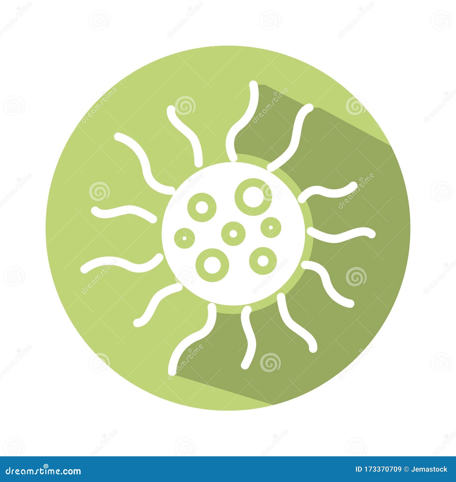 Spore Bacterium Block Style Icon Stock Vector - Illustration of disease ...