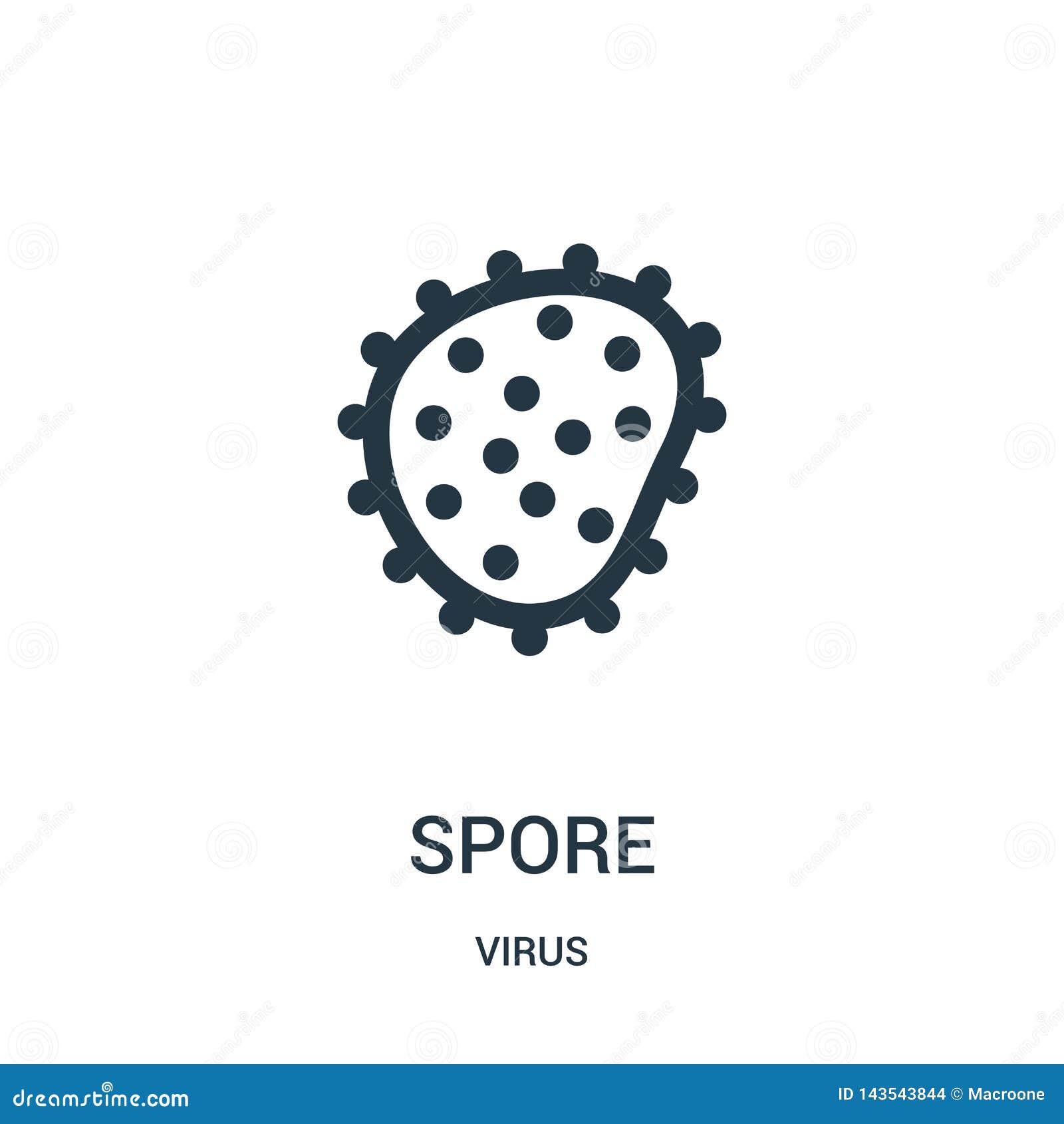 Spore Icon Vector from Virus Collection. Thin Line Spore Outline Icon ...