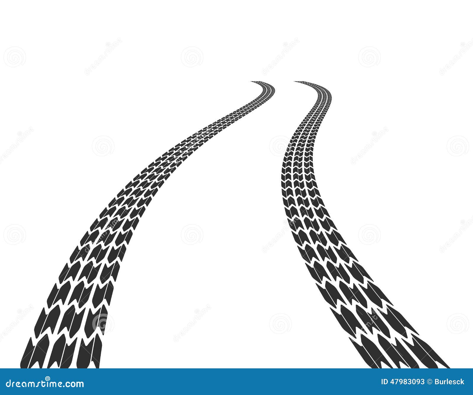 Sporen van banden op weg vector illustratie. Illustration of ...