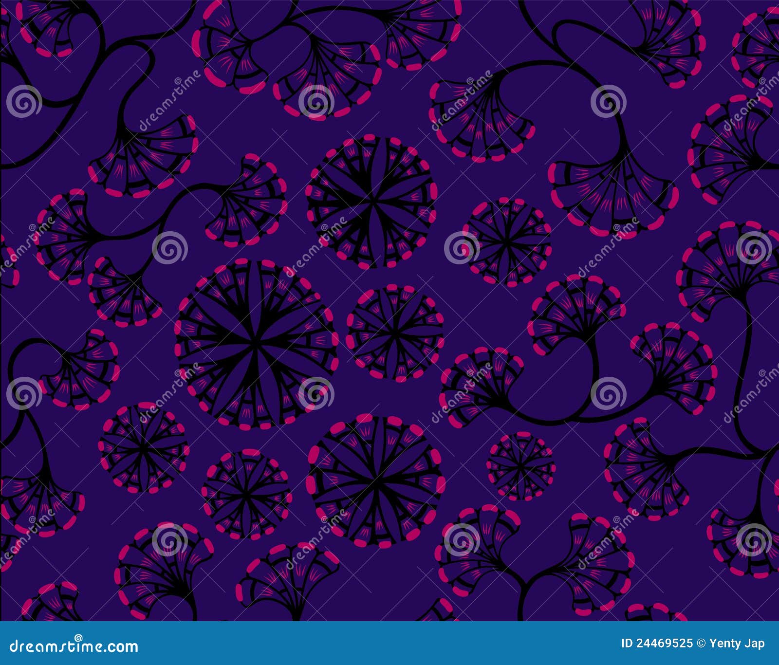 Spores Fantasy Pattern 4 stock vector. Illustration of design - 24469525