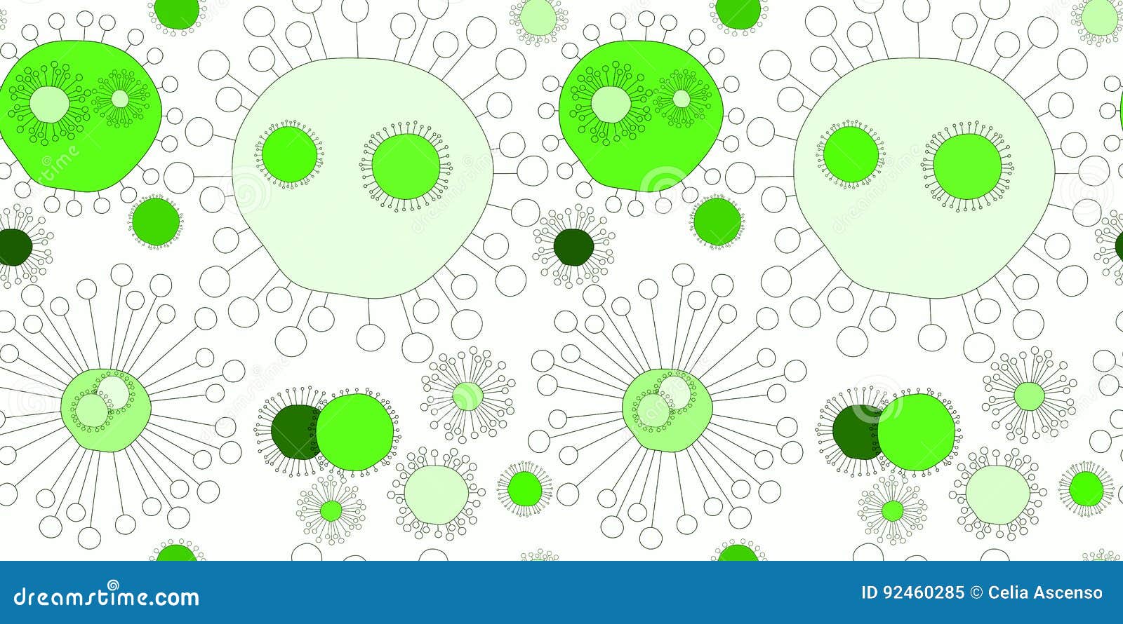 Spores Seamless Pattern Background Stock Illustration - Illustration of ...
