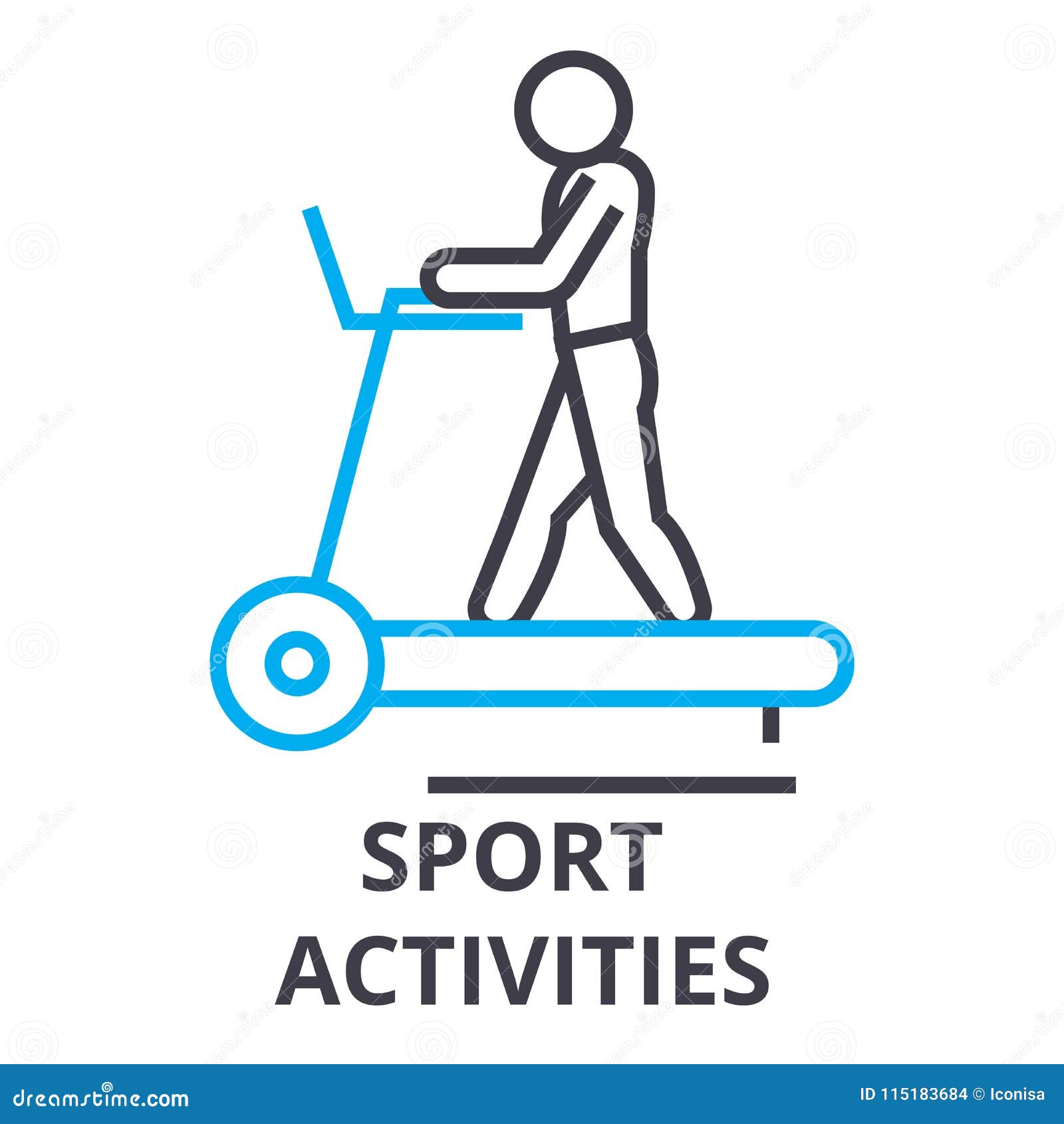 Sport Activities Thin Line Icon, Sign, Symbol, Illustation, Linear ...
