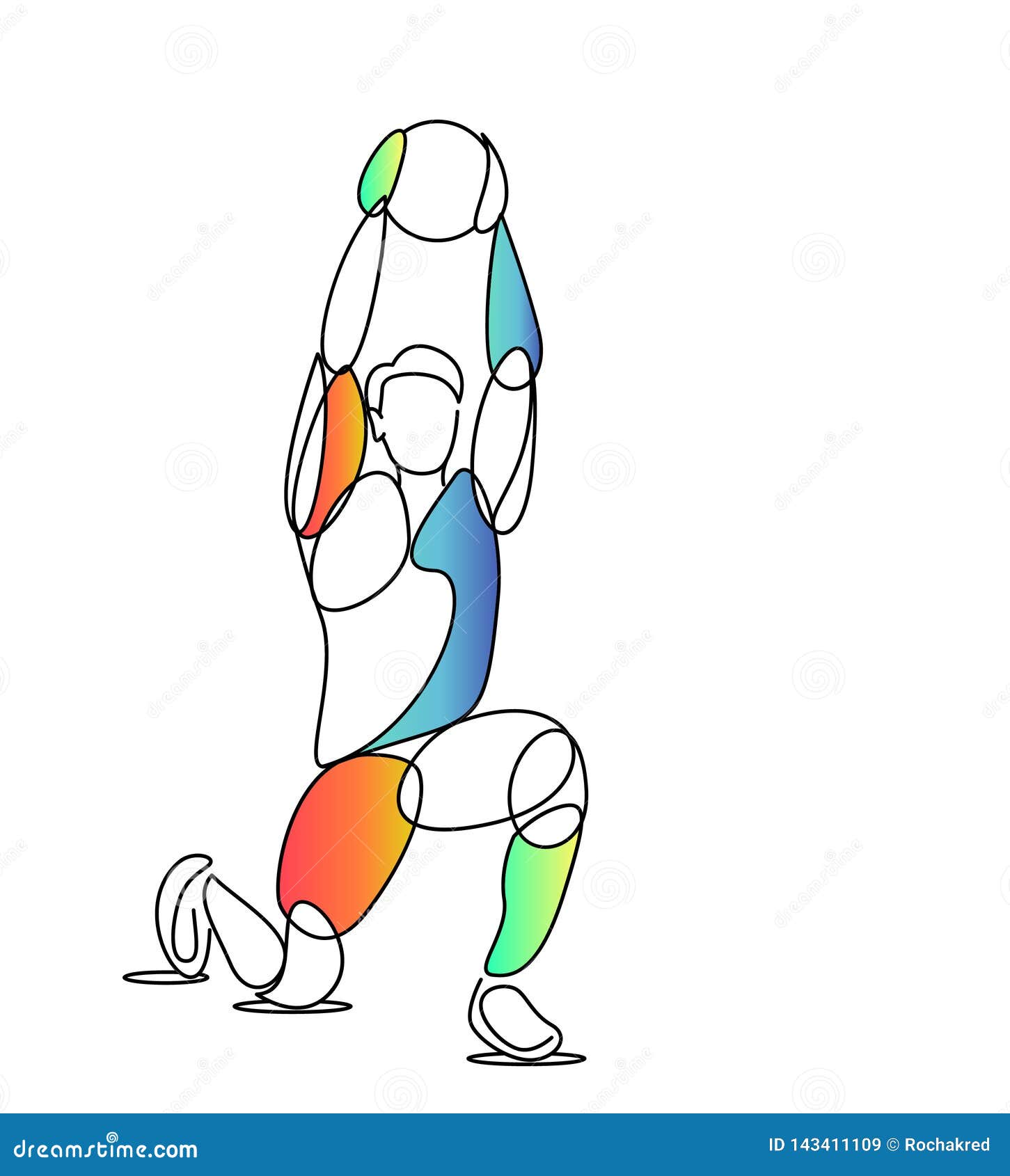 Sport and Activity Line Drawing. Stock Vector - Illustration of male ...