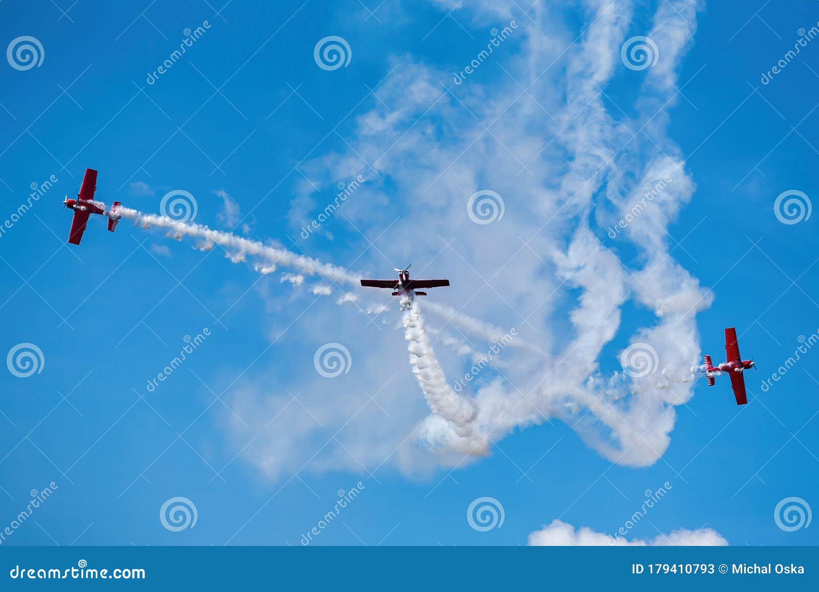 Sport Aircraft Perform Acrobatics At Air Shows Looping, Military ...
