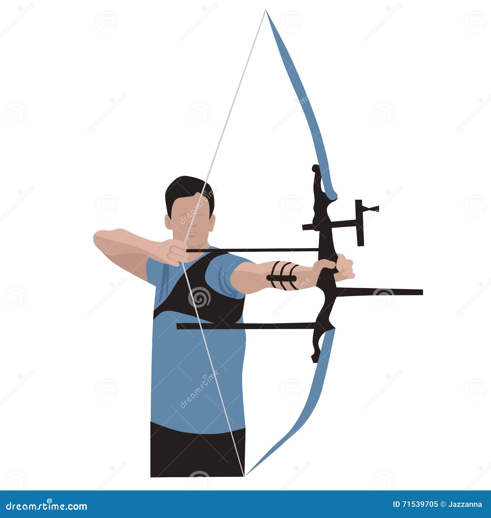 Sport archery stock vector. Illustration of aiming, shooting - 71539705