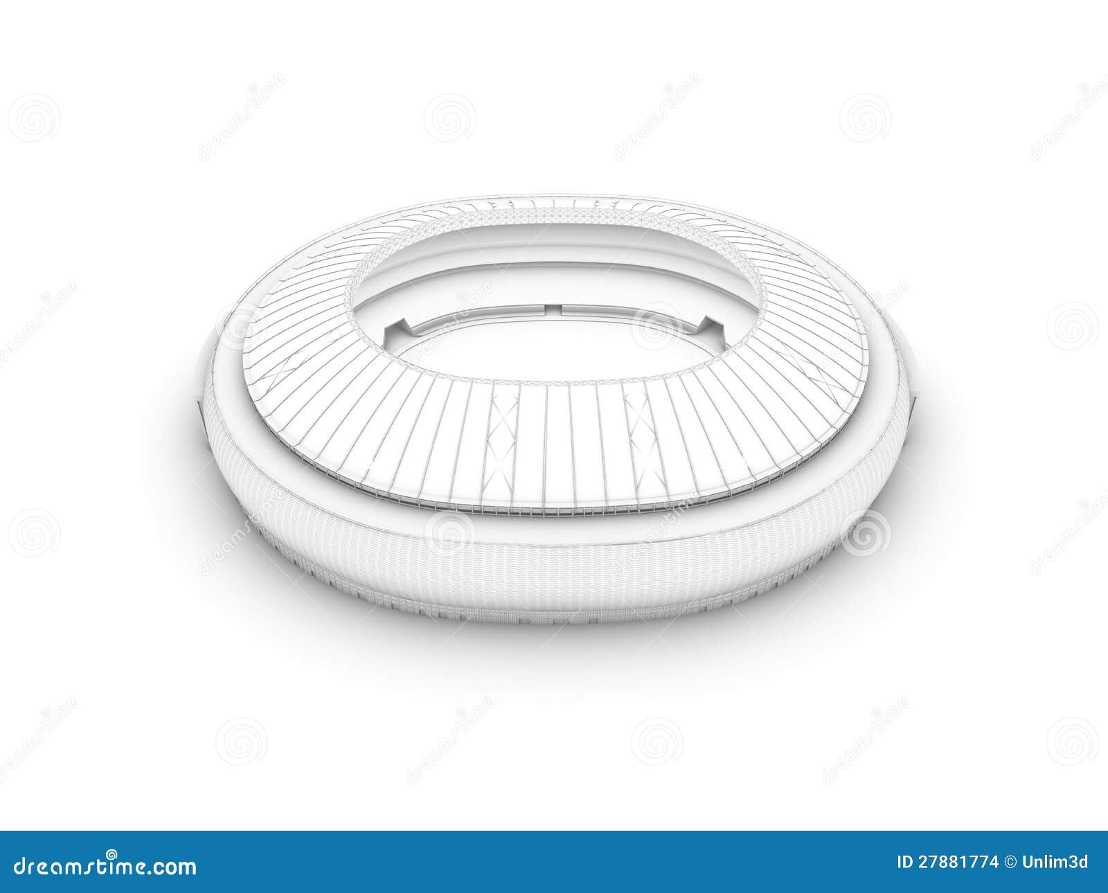 Sport Arena. 3d Illustration in Wireframe View Stock Illustration ...