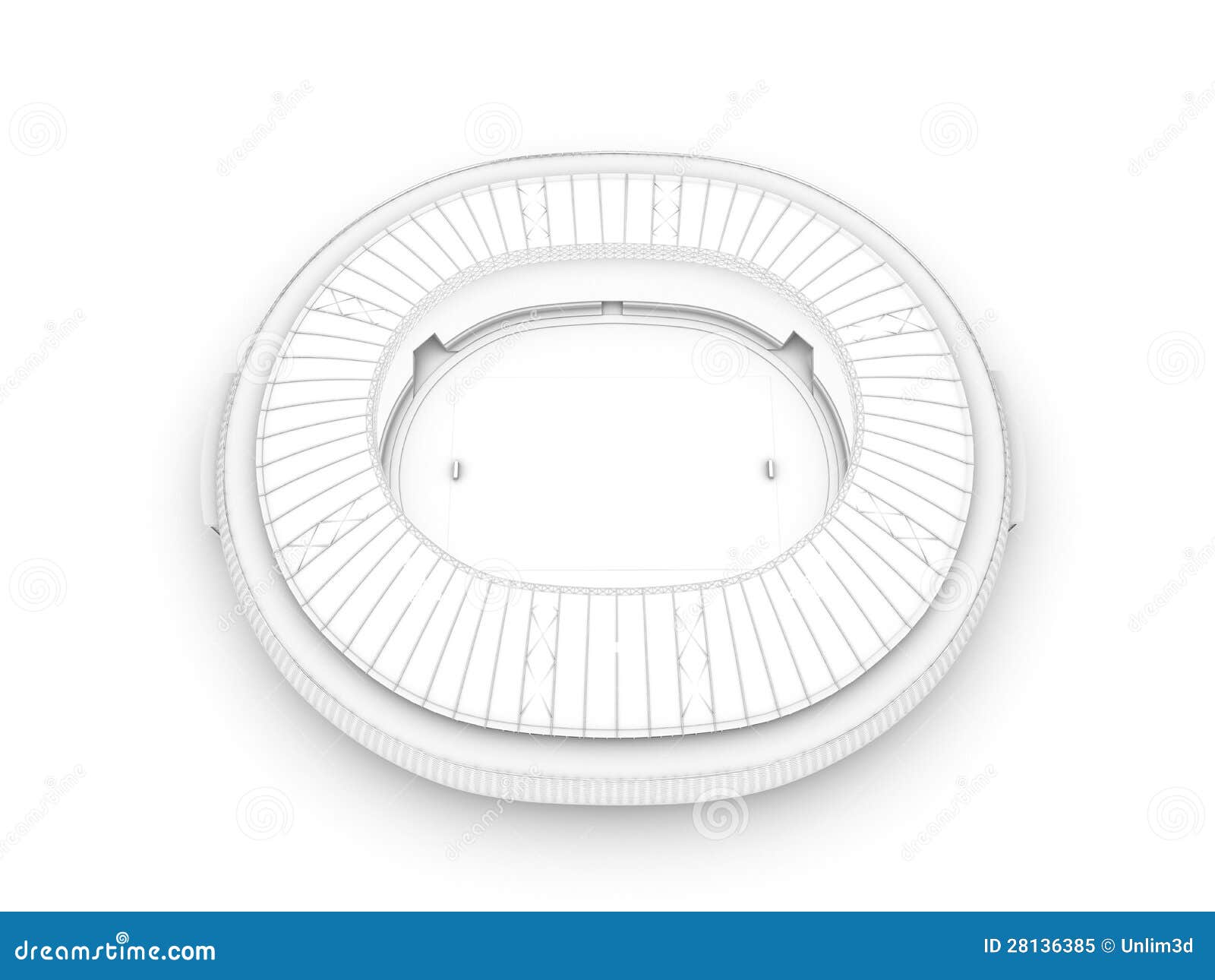 Sport Arena. 3d Illustration in Wireframe View Stock Illustration ...