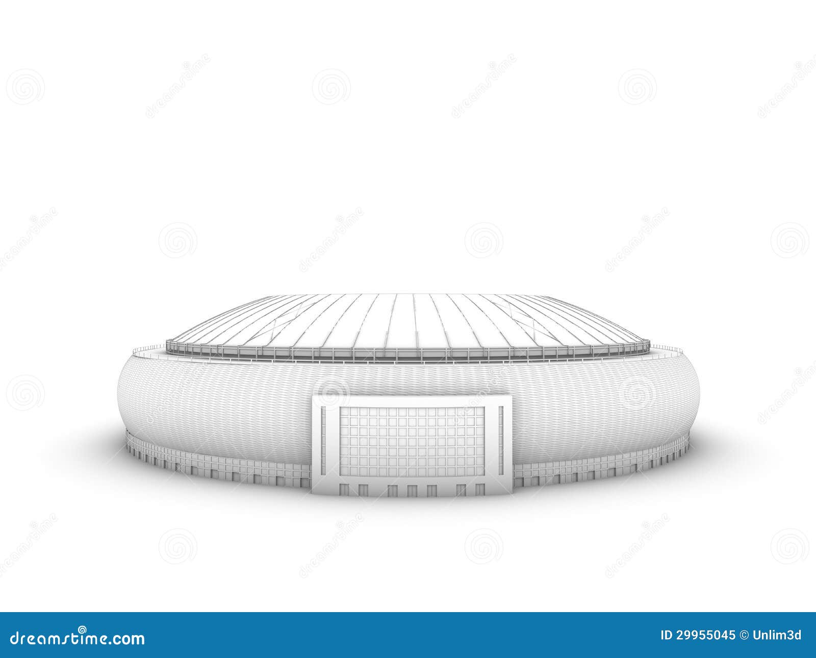 Sport Arena. 3d Illustration in Wireframe View Stock Illustration ...