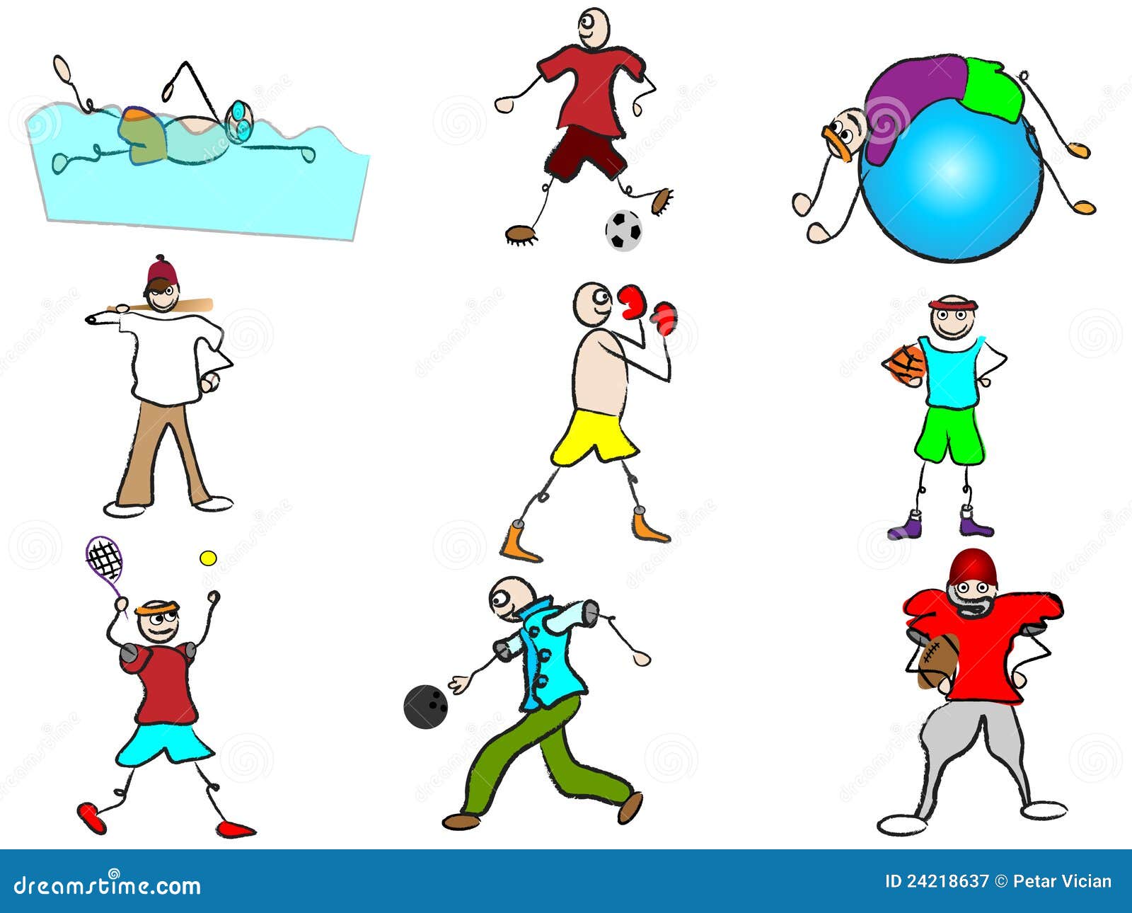 Sport avatars stock vector. Illustration of alphabet - 24218637