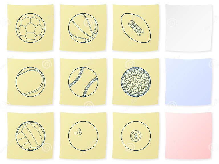 Sport ball sticker stock vector. Illustration of american - 11091788