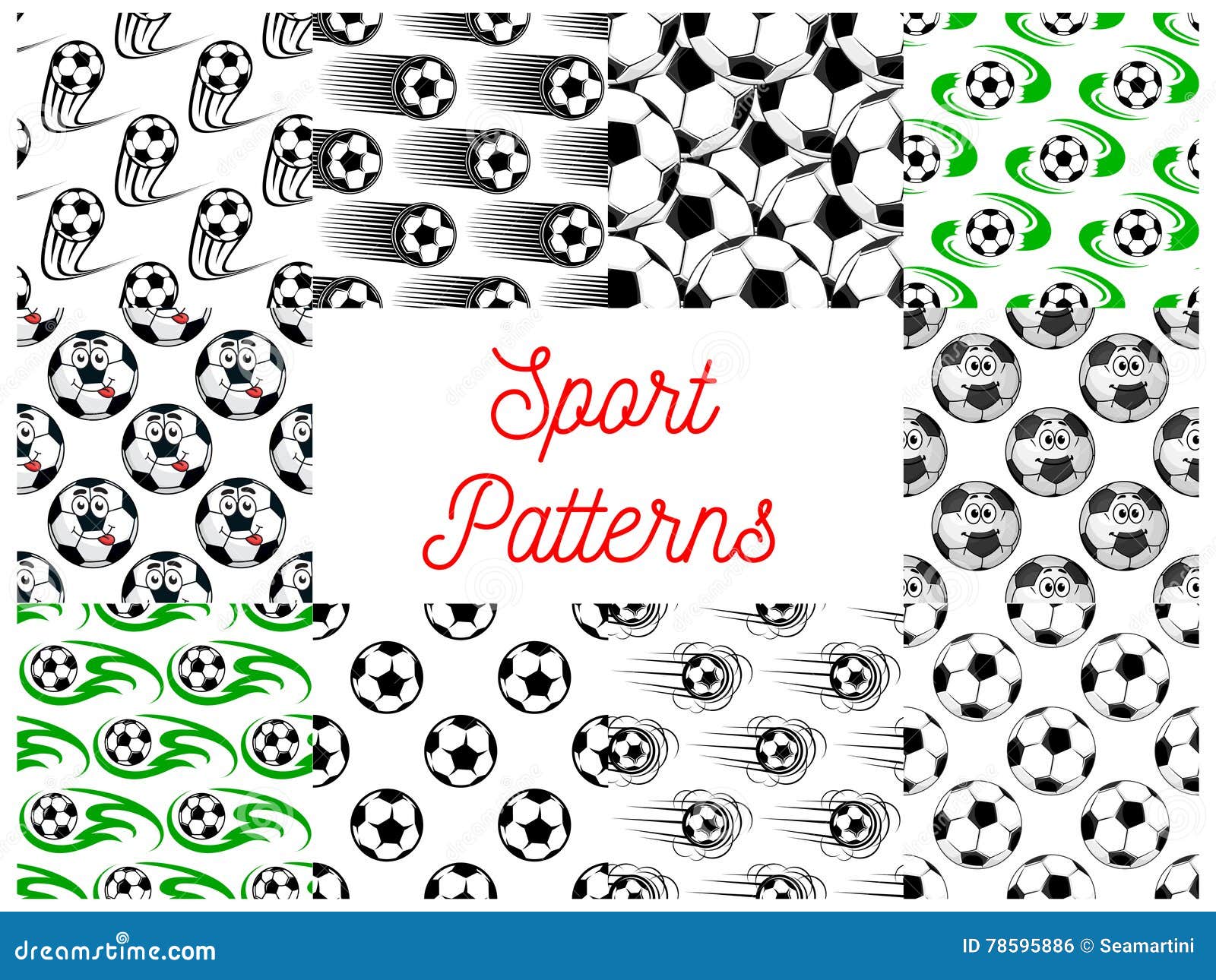 Sport Balls Seamless Patterns Stock Vector - Illustration of design ...