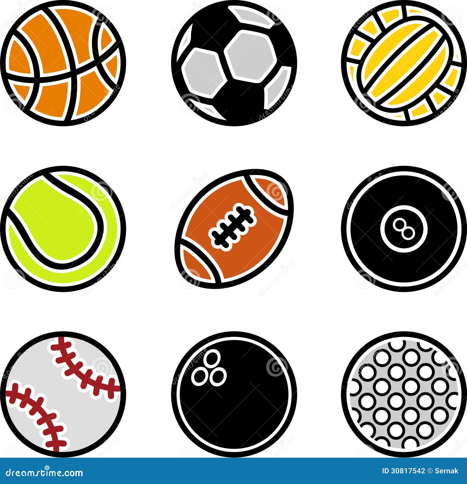 Sport balls stock vector. Illustration of isolated, balls - 30817542