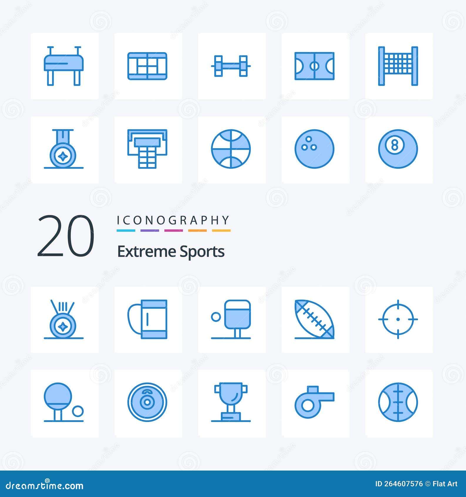20 Sport Blue Color Icon Pack Like Sport Sport Sport Duffle Sport Stock ...