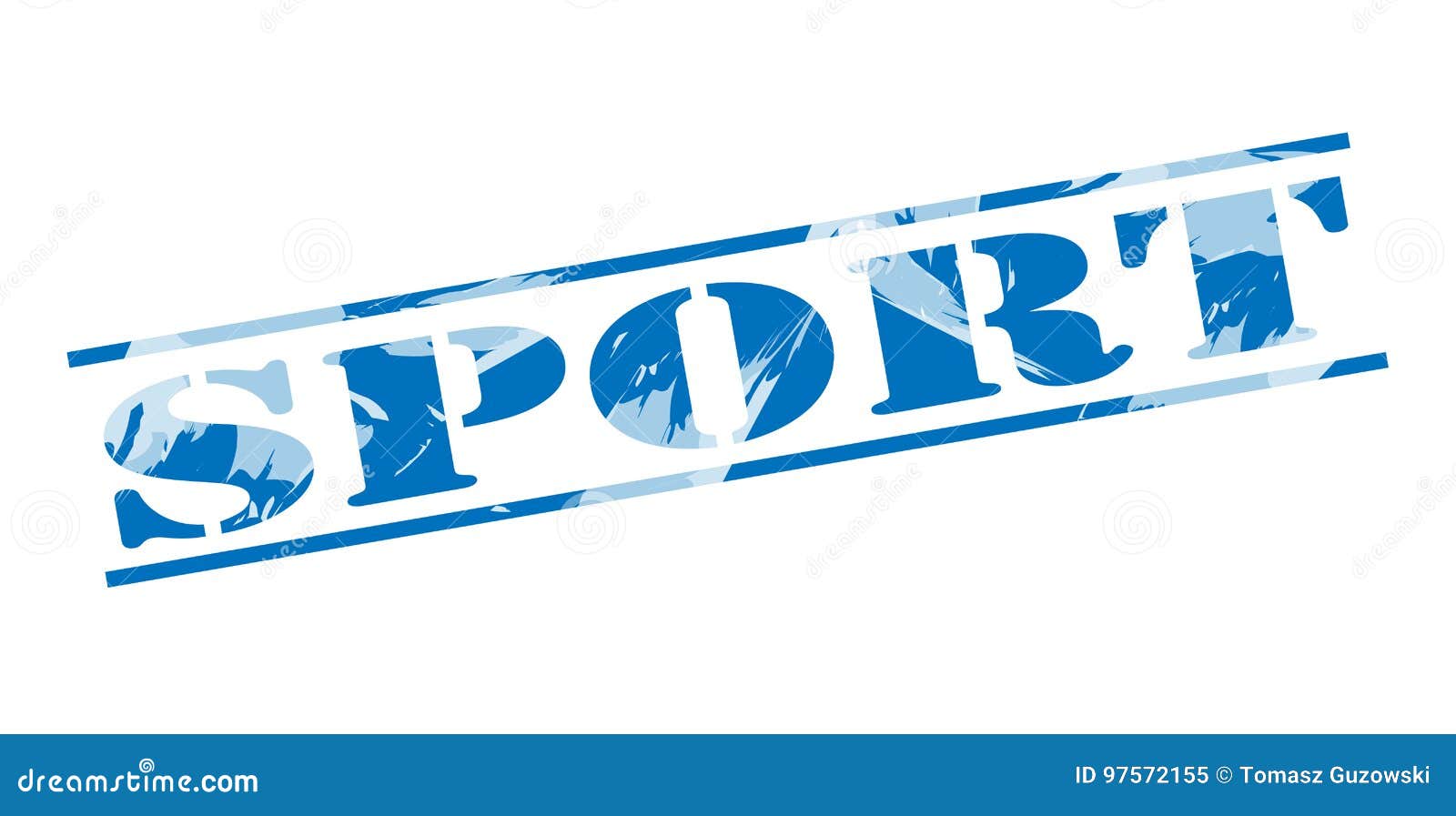 Sport blue stamp stock illustration. Illustration of sign - 97572155