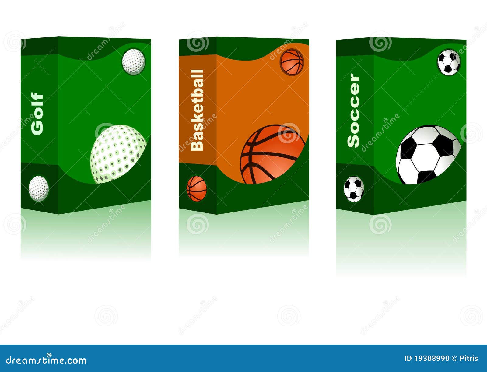 Sport box stock vector. Illustration of card, design - 19308990