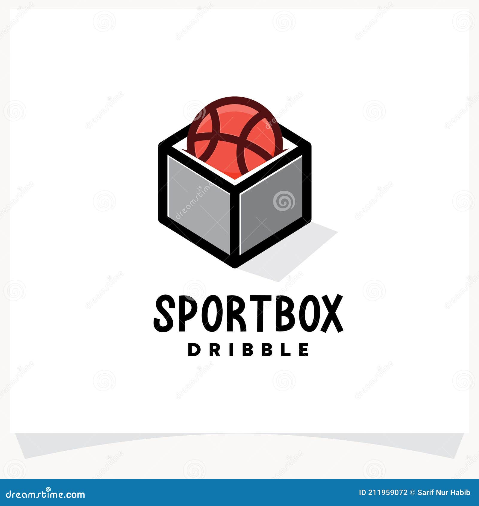 Sport Box Logo, Basket Box Logo Design Template Stock Vector ...