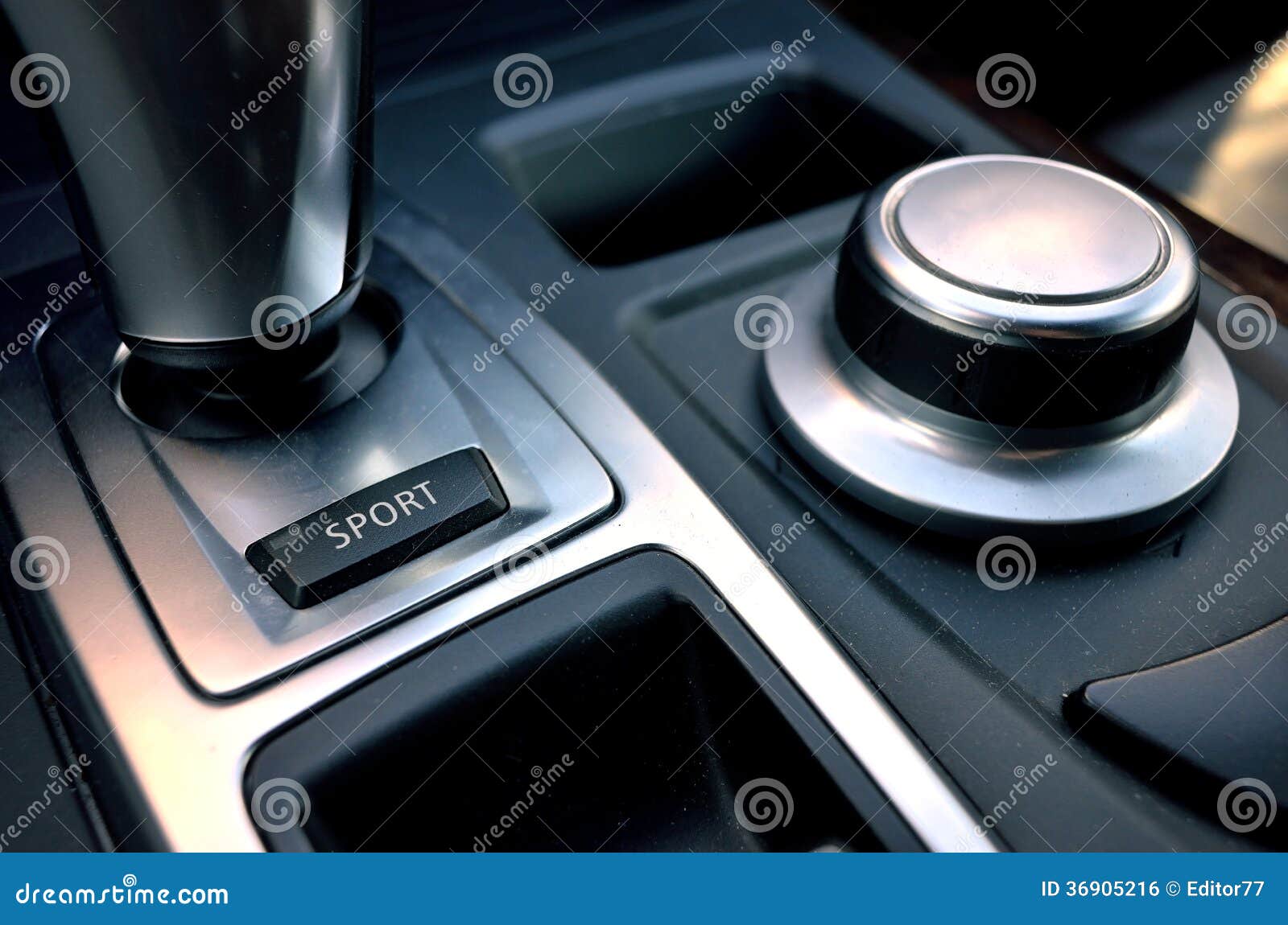 Sport button inside car stock photo. Image of interior - 36905216
