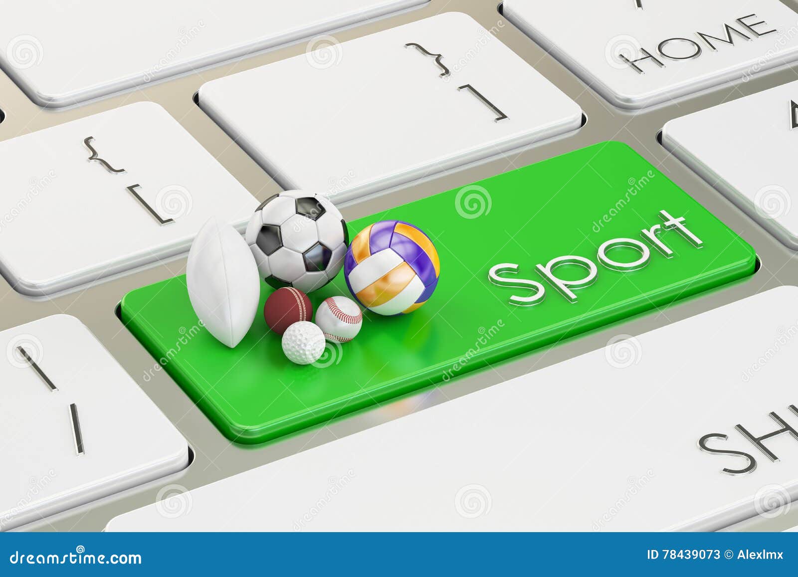 Sport Button, Key on Keyboard Stock Illustration - Illustration of ...
