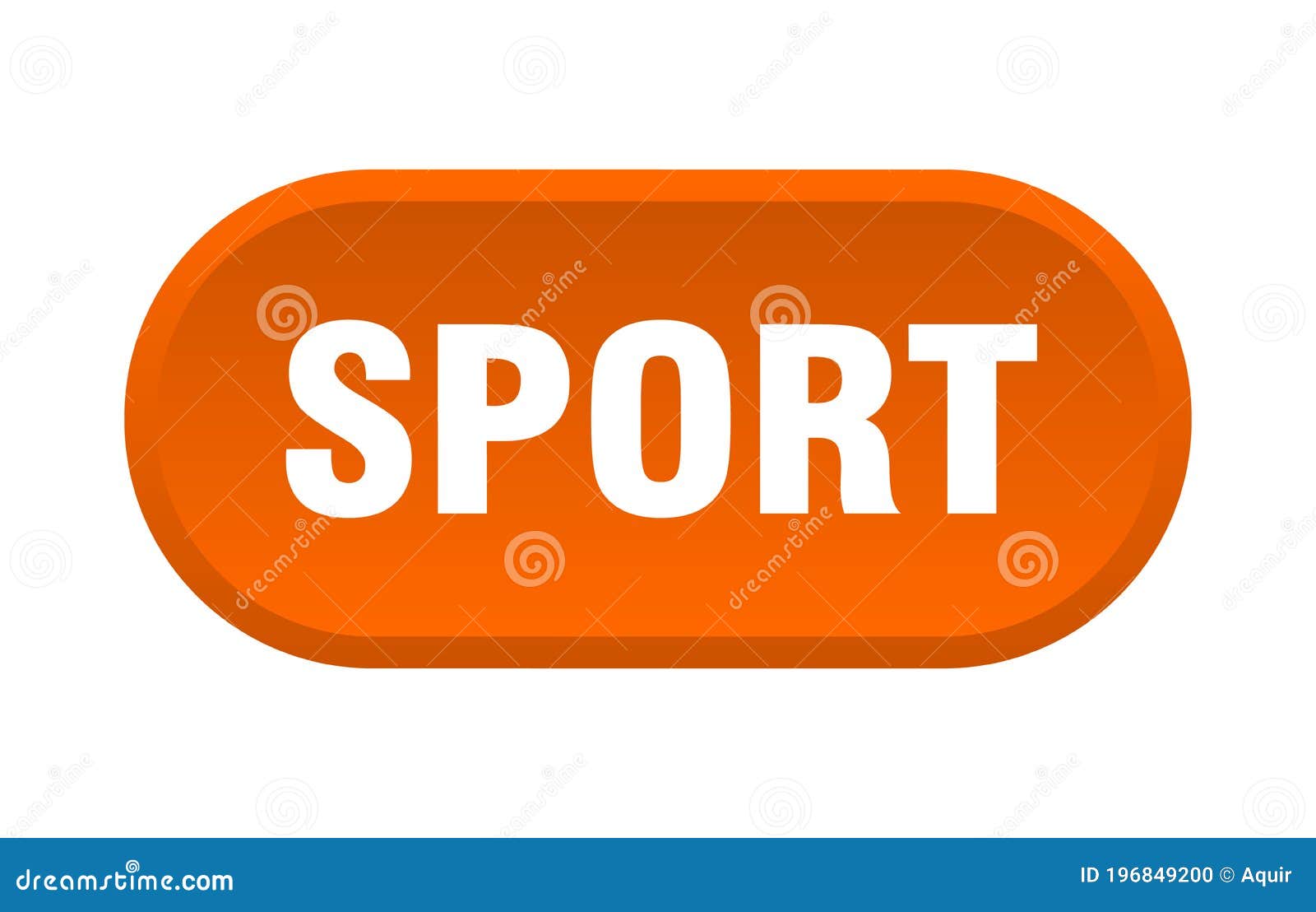 Sport button stock vector. Illustration of orange, banner - 196849200