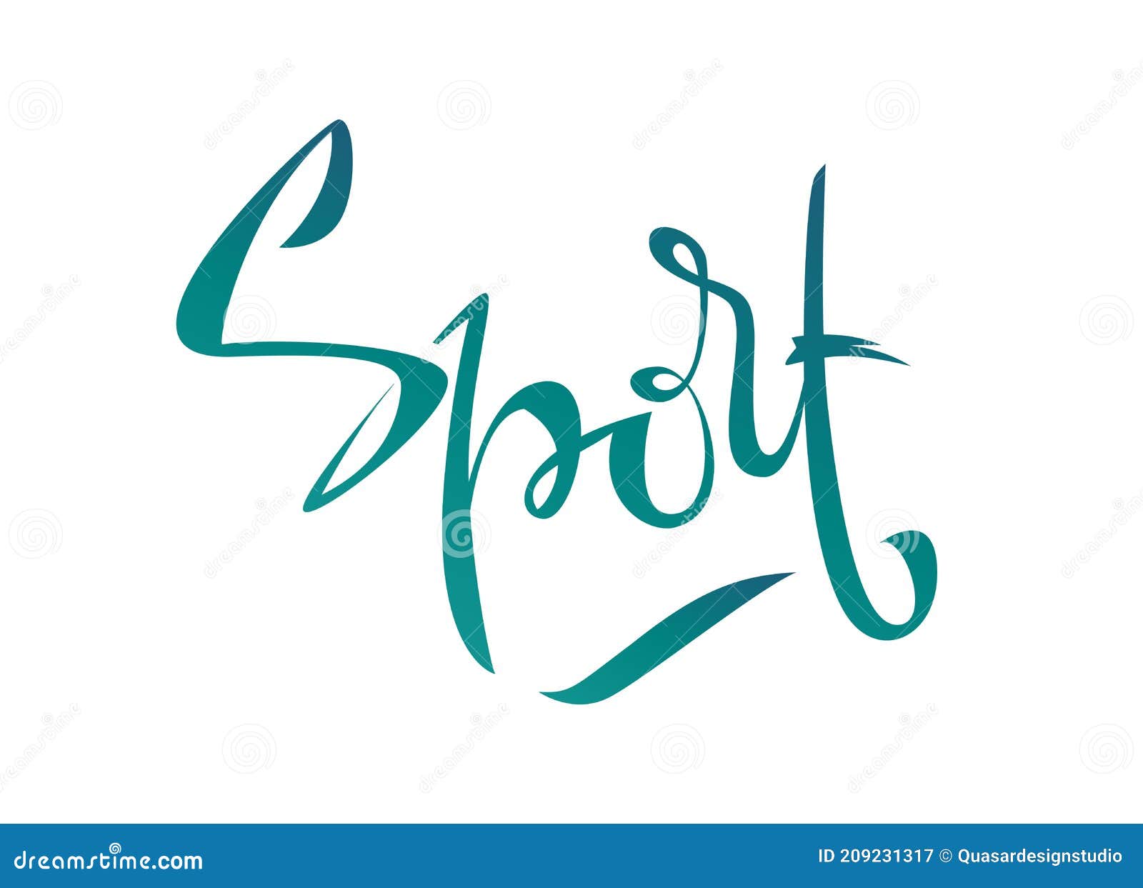 Sport Calligraphy Vector Text Stock Vector - Illustration of fitness ...