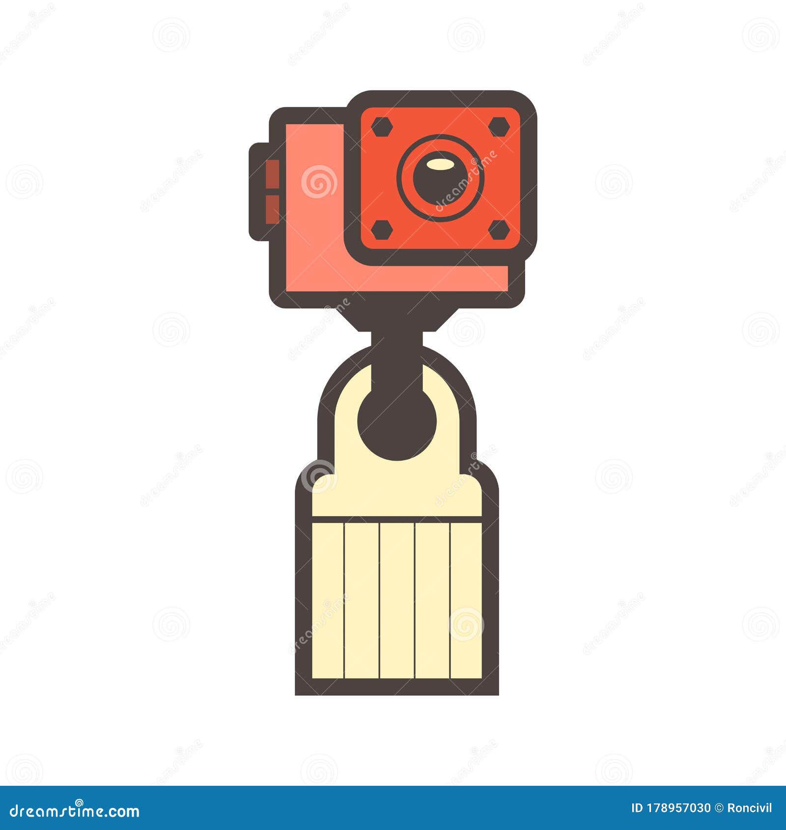 Sport camera icon stock vector. Illustration of isolated - 178957030
