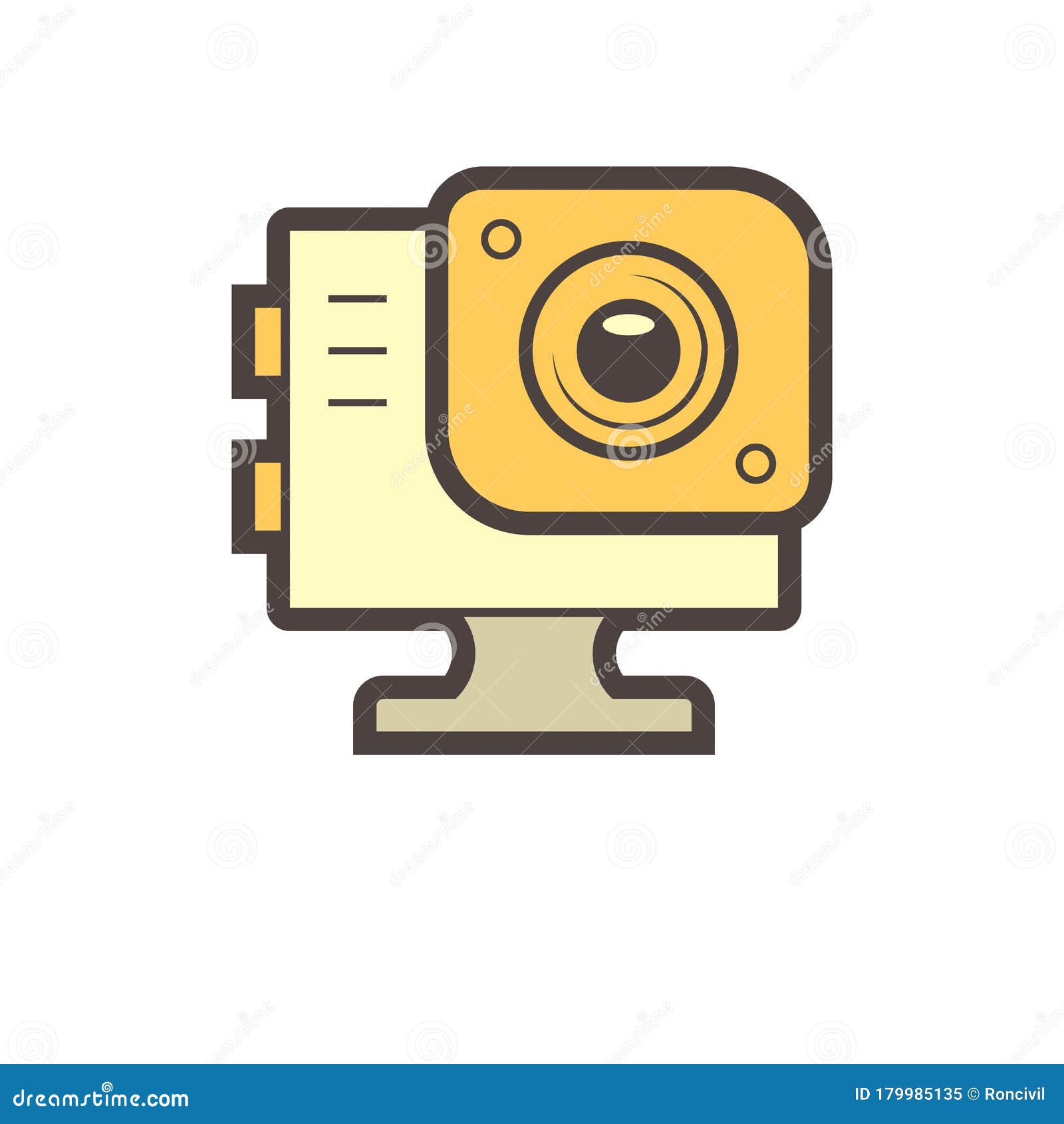Sport camera icon stock vector. Illustration of design - 179985135