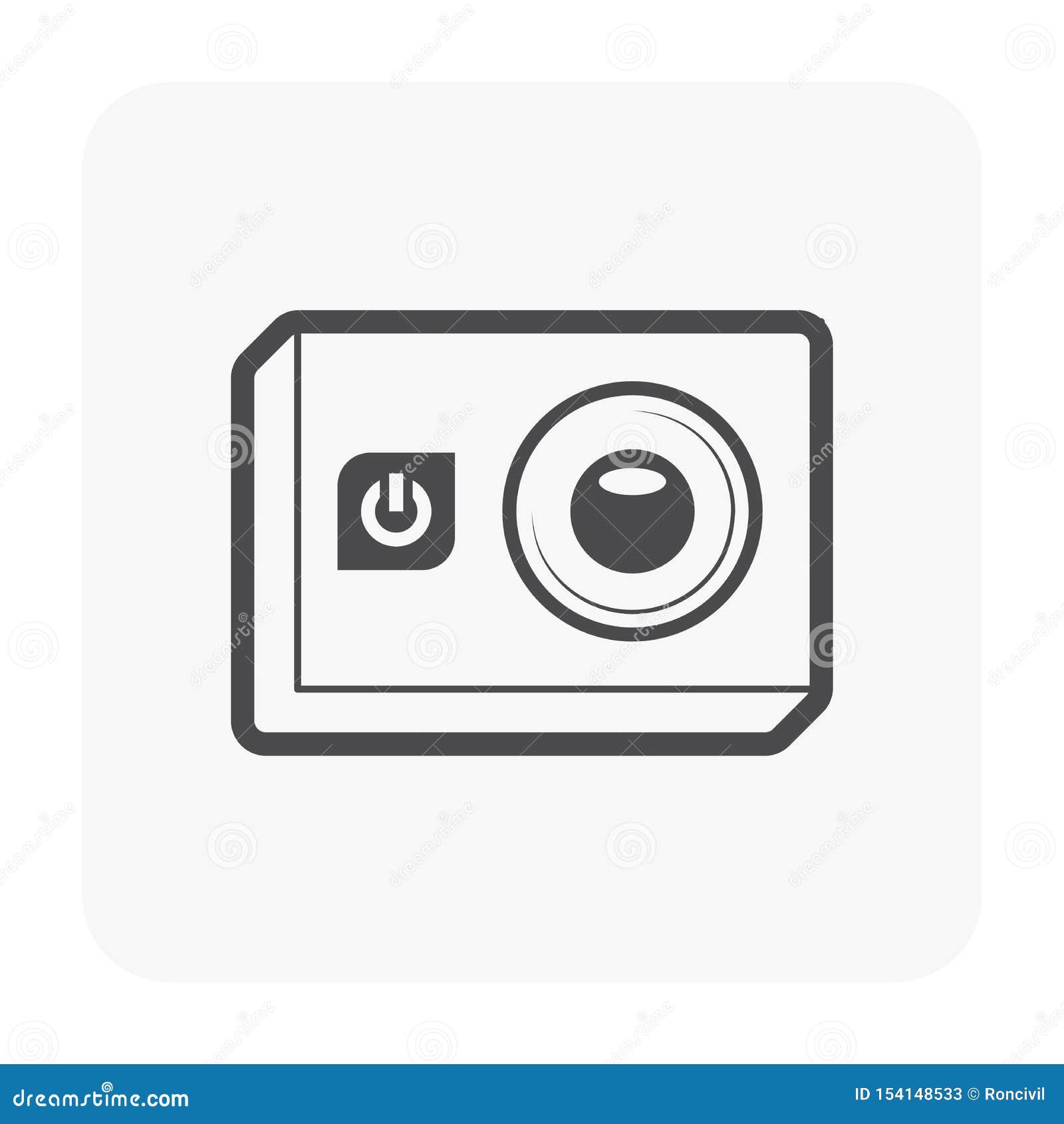 Sport camera icon stock vector. Illustration of lens - 154148533