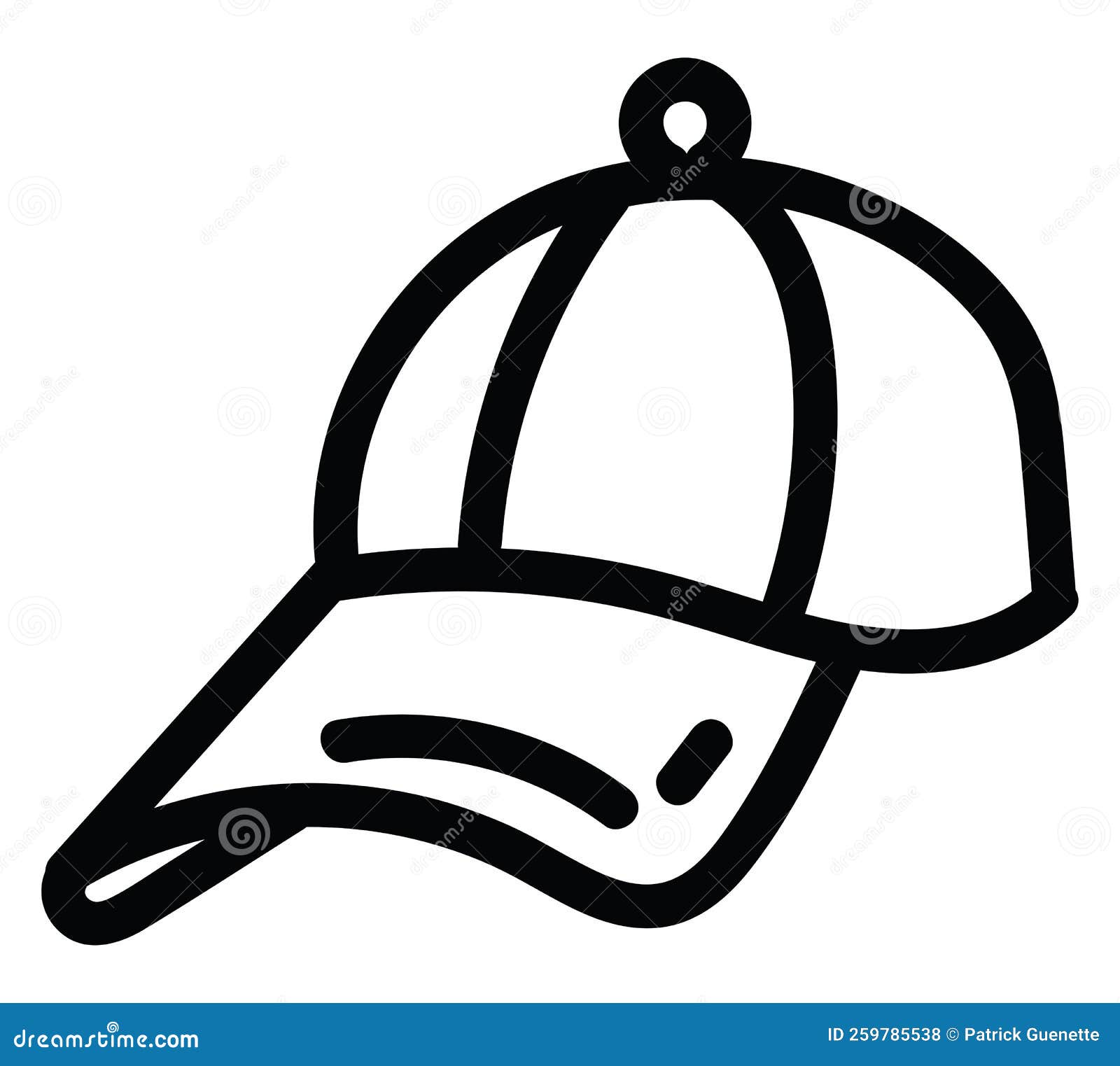 Sport cap, icon stock vector. Illustration of style - 259785538