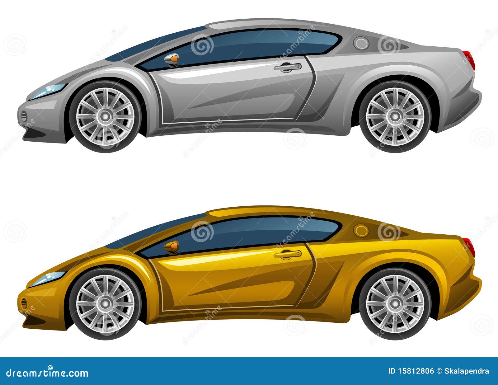 Luxury Gold Silver Super Race Car Stock Illustrations – 2 Luxury Gold ...