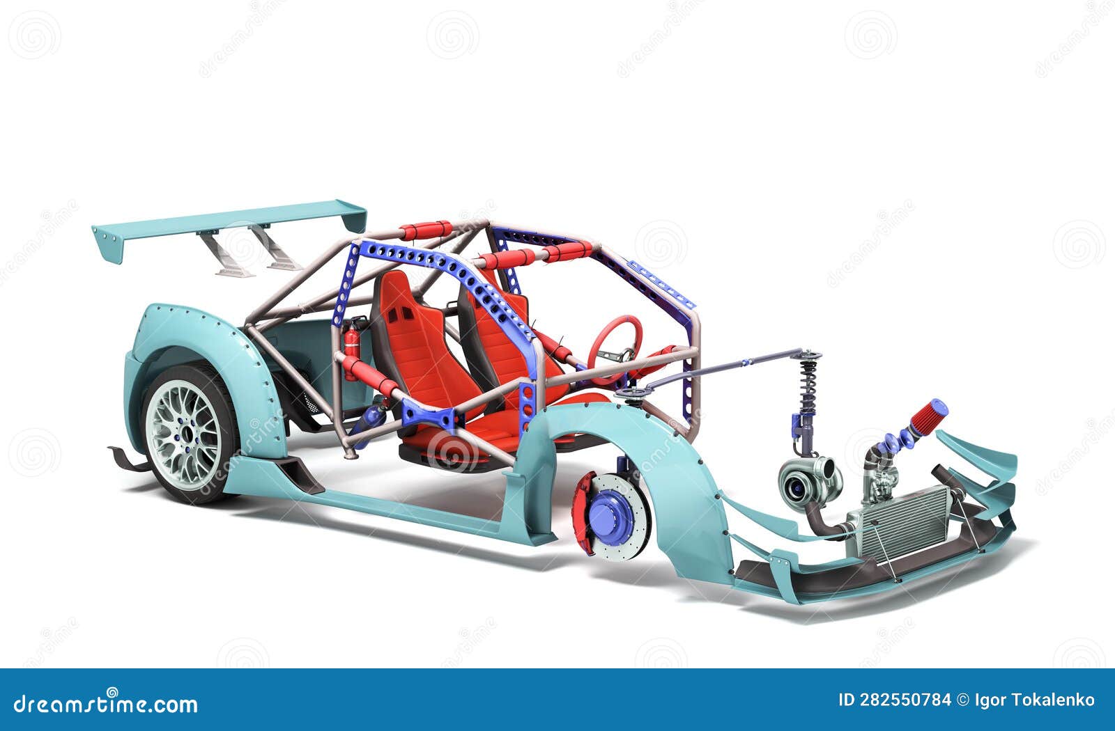 Sport Car Custom Upgrade Kit Set of Details for Body and Engine 3d ...