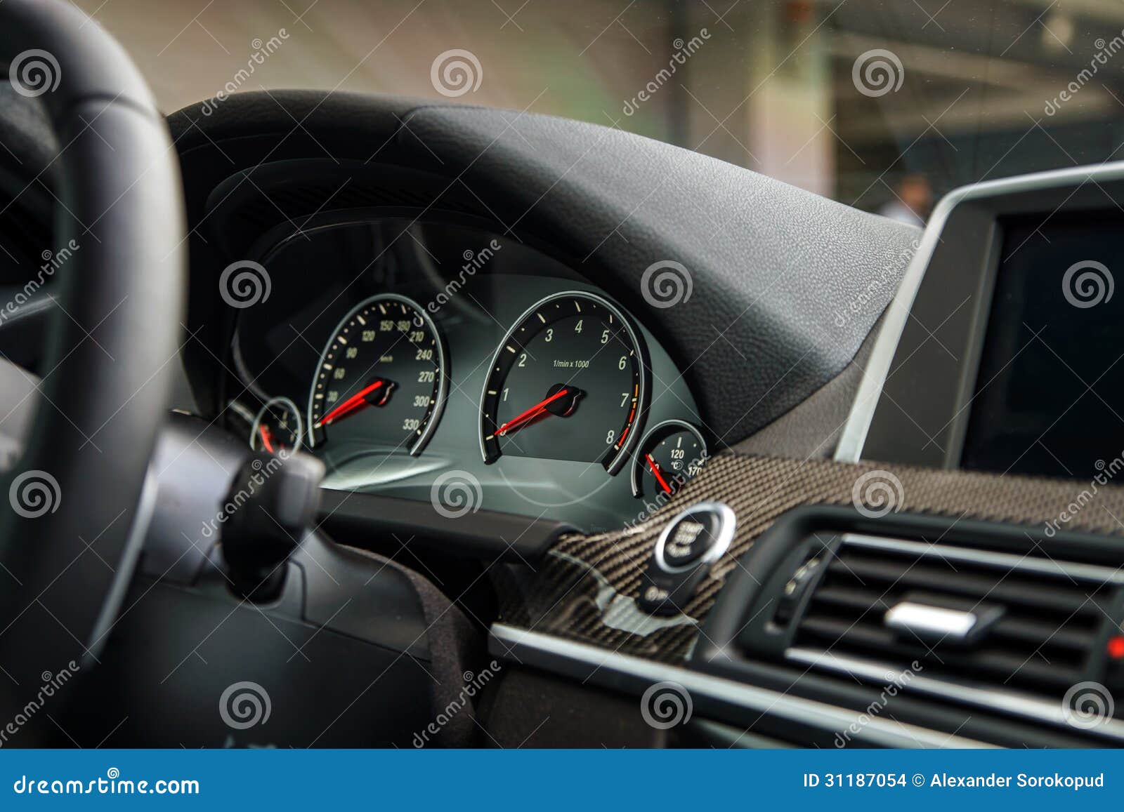 Sport car dashboard stock photo. Image of glass, gasoline - 31187054