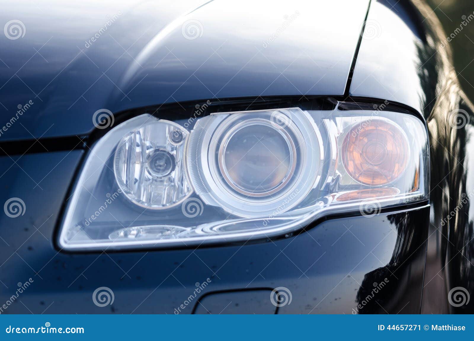 Sport car headlight stock image. Image of modern, glass - 44657271