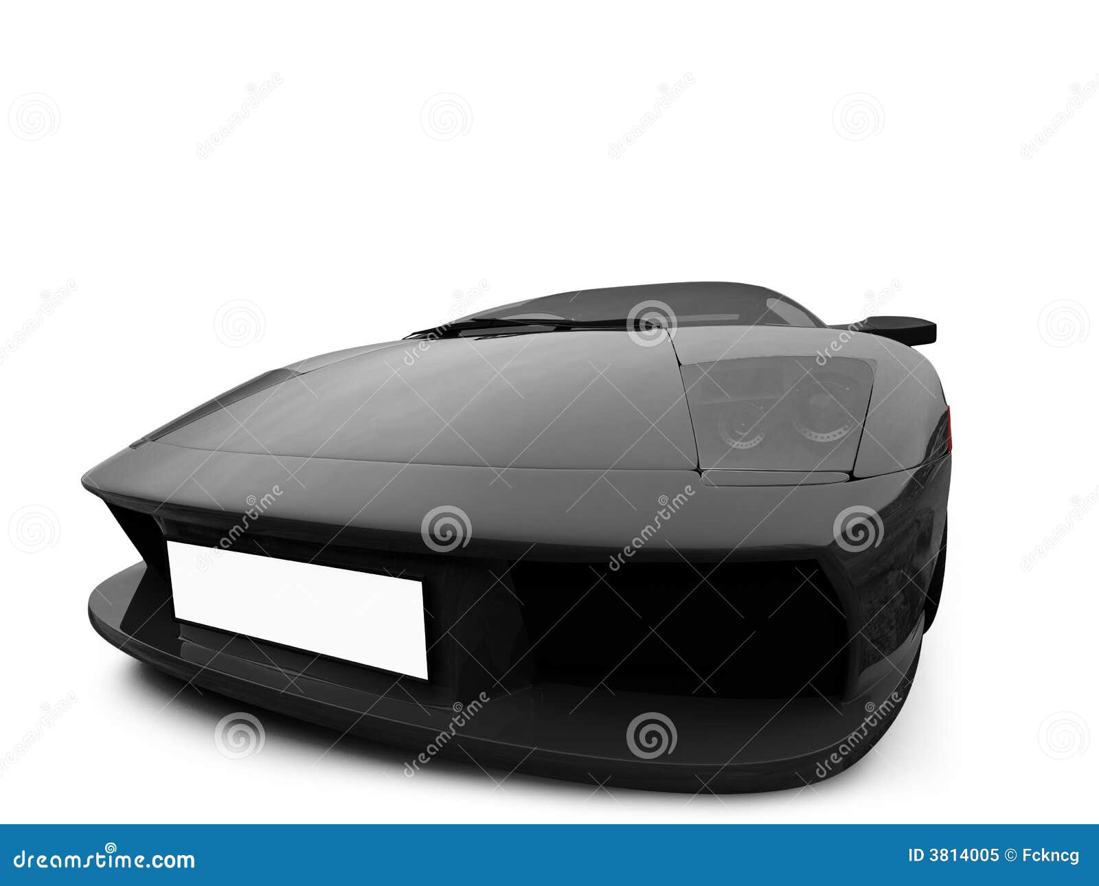 Sport Car Isolated Front View Stock Illustration - Illustration of ...