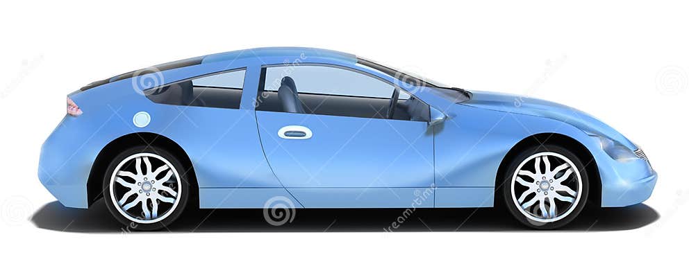 Sport car - left side view stock illustration. Illustration of elegant ...