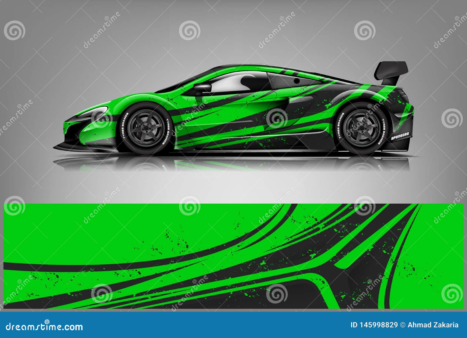 Sport Car Racing Wrap Design. Vector Design Stock Vector - Illustration ...