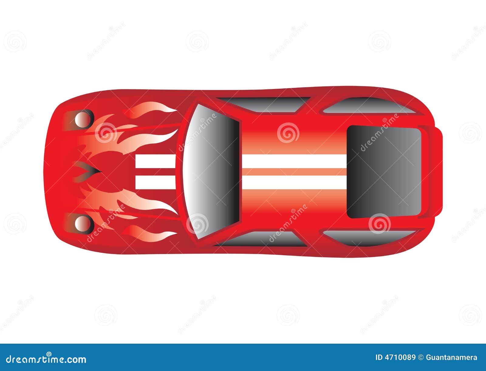Race Car Cartoon Top View