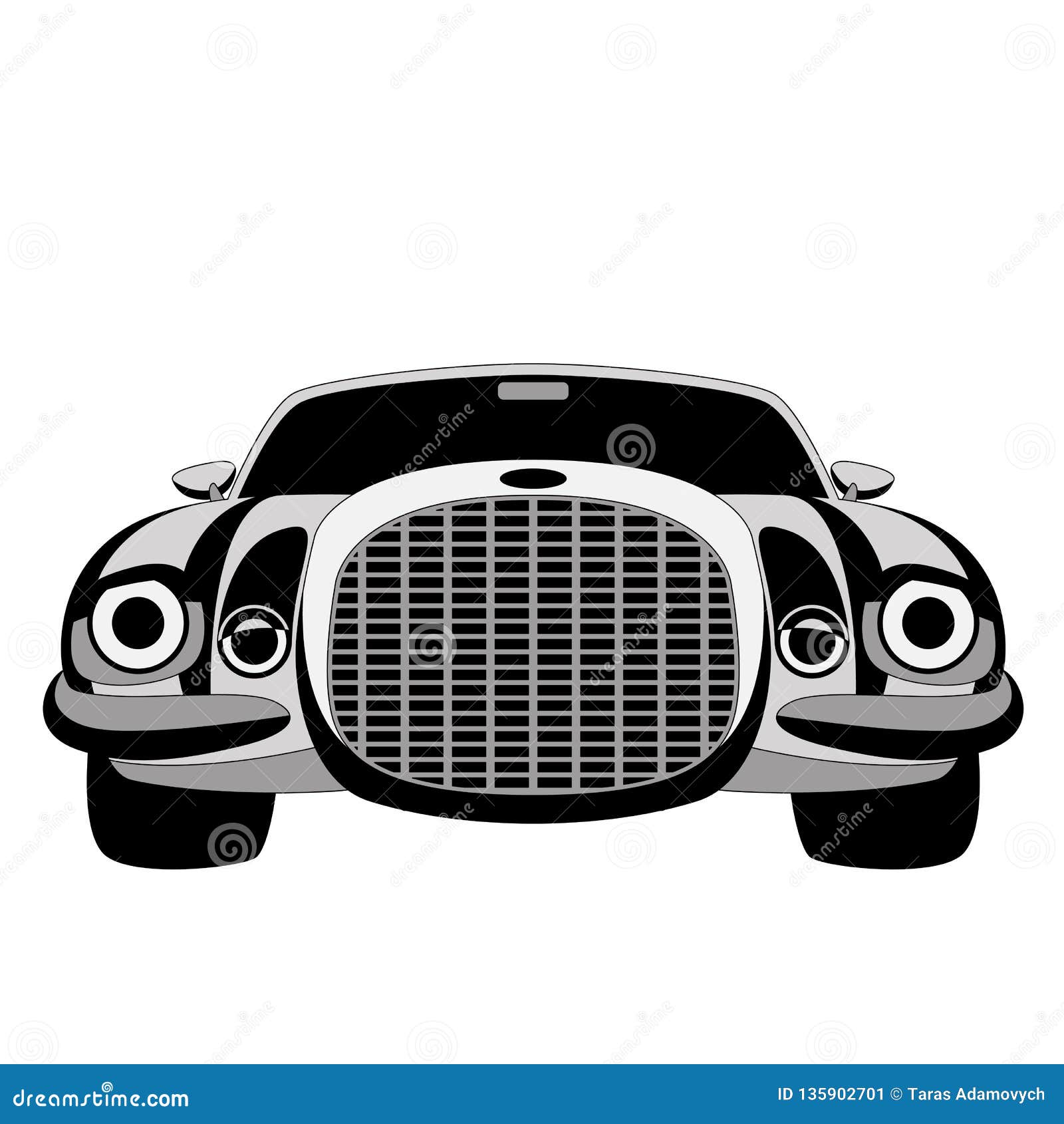 Sport Car,vector Illustration , Lining Draw , Front Stock Vector ...