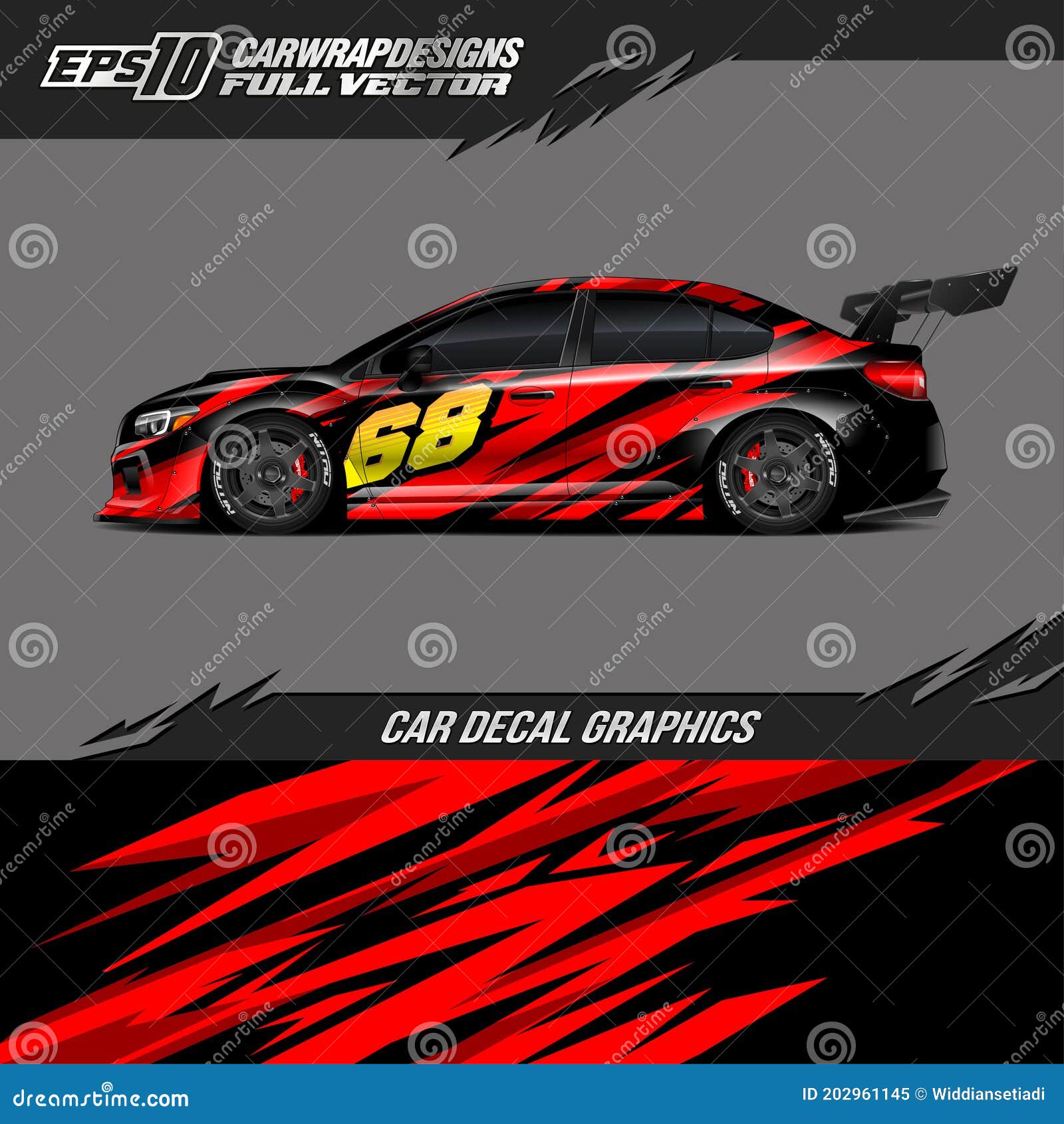 Car Wrap Decal Designs. Abstract Racing and Sport Background for Racing ...