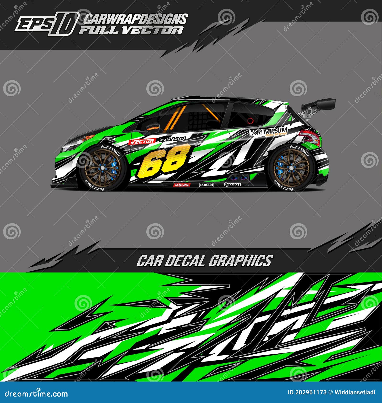 Car Wrap Decal Designs. Abstract Racing and Sport Background for Racing ...