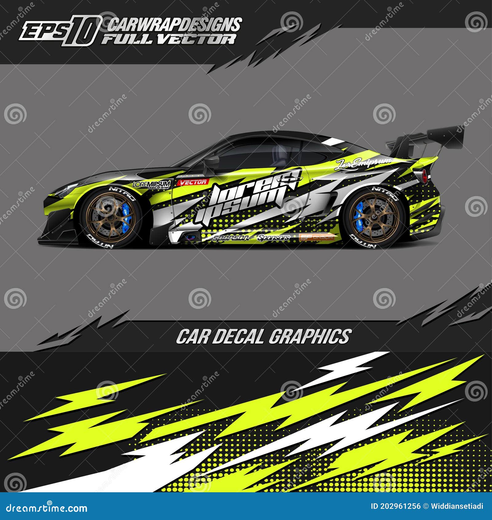 Car Wrap Decal Designs. Abstract Racing And Sport Background For Racing ...