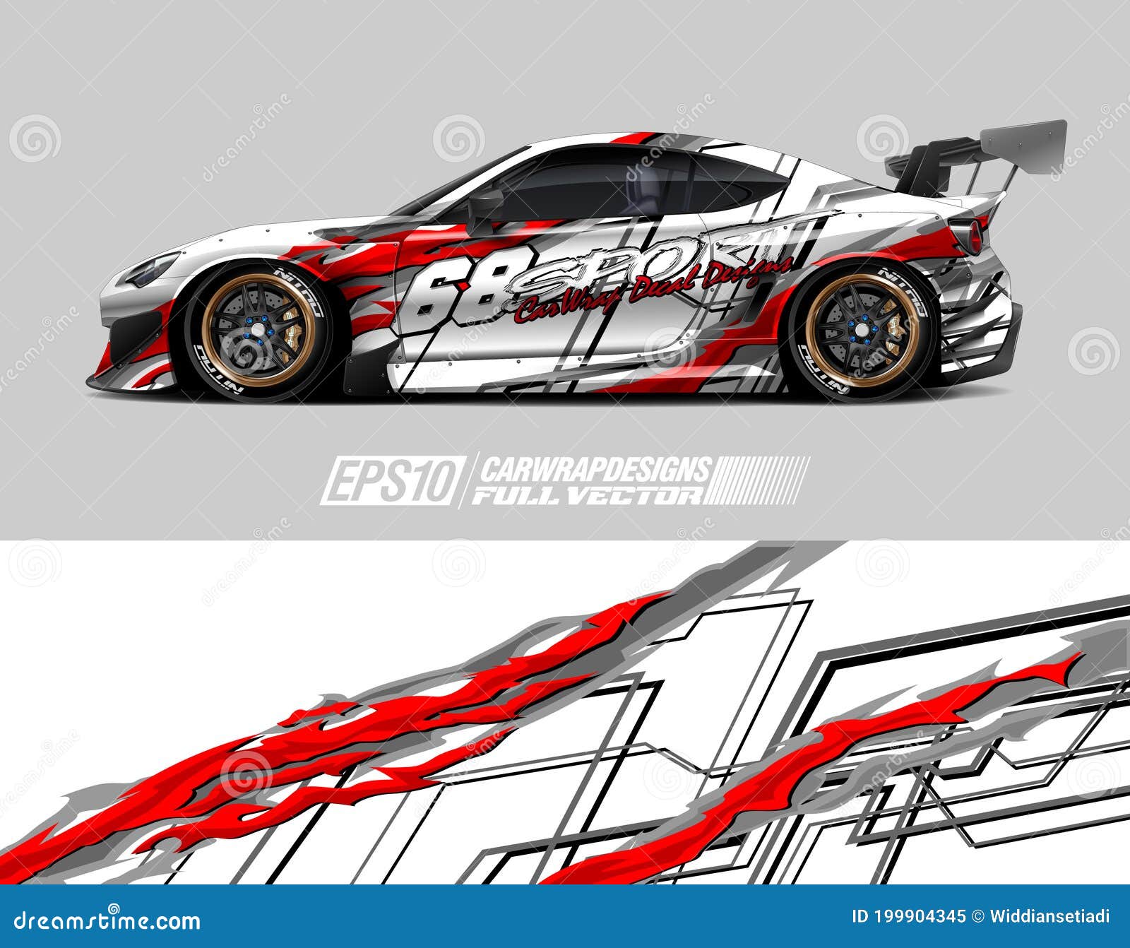 Car Livery Design Vector. Graphic Abstract Stripe Racing Background ...