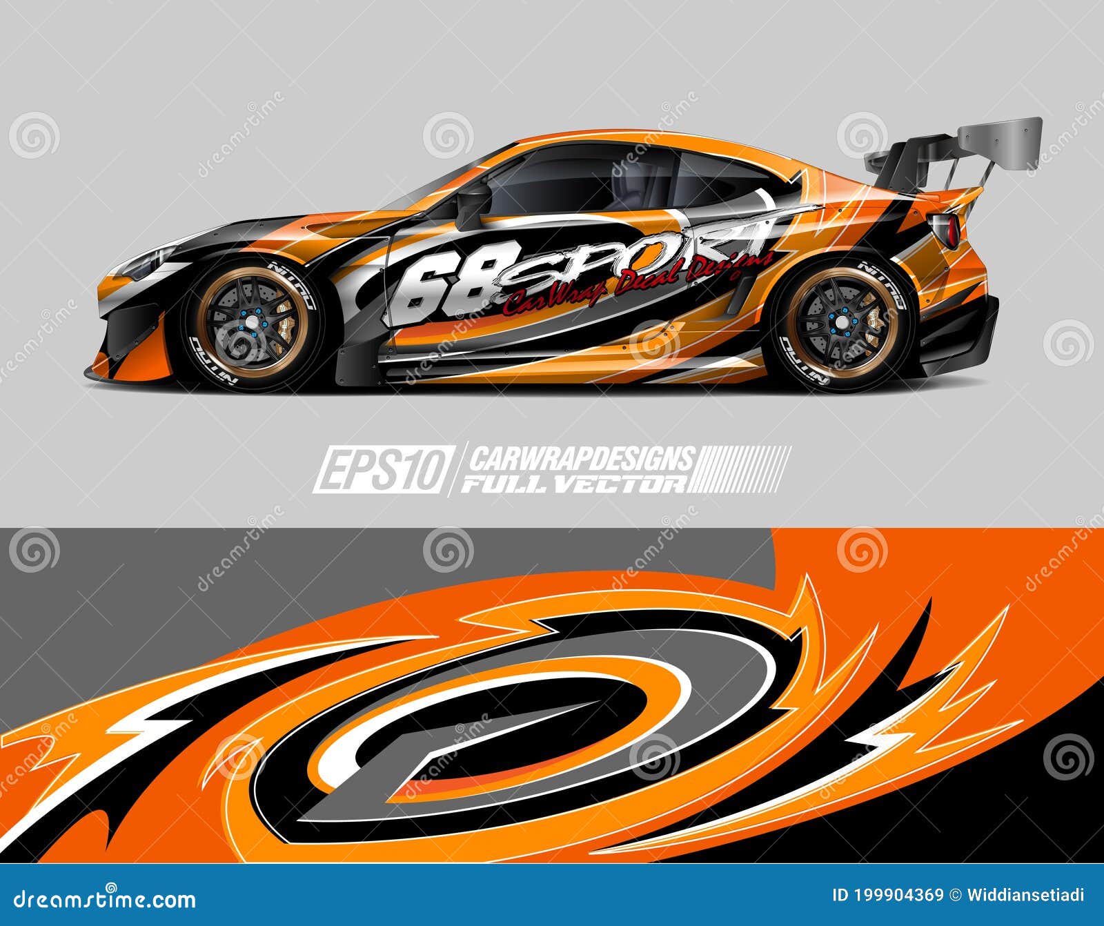 Car Livery Design Vector. Graphic Abstract Stripe Racing Background ...
