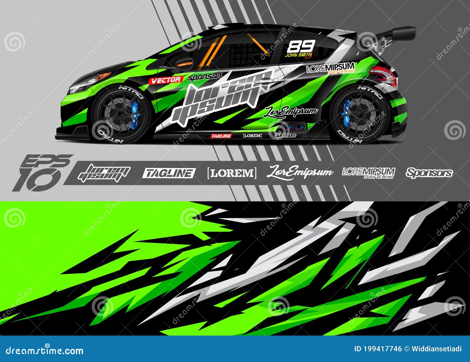 Rally Car Wrap Designs Illustrations Stock Vector - Illustration of ...