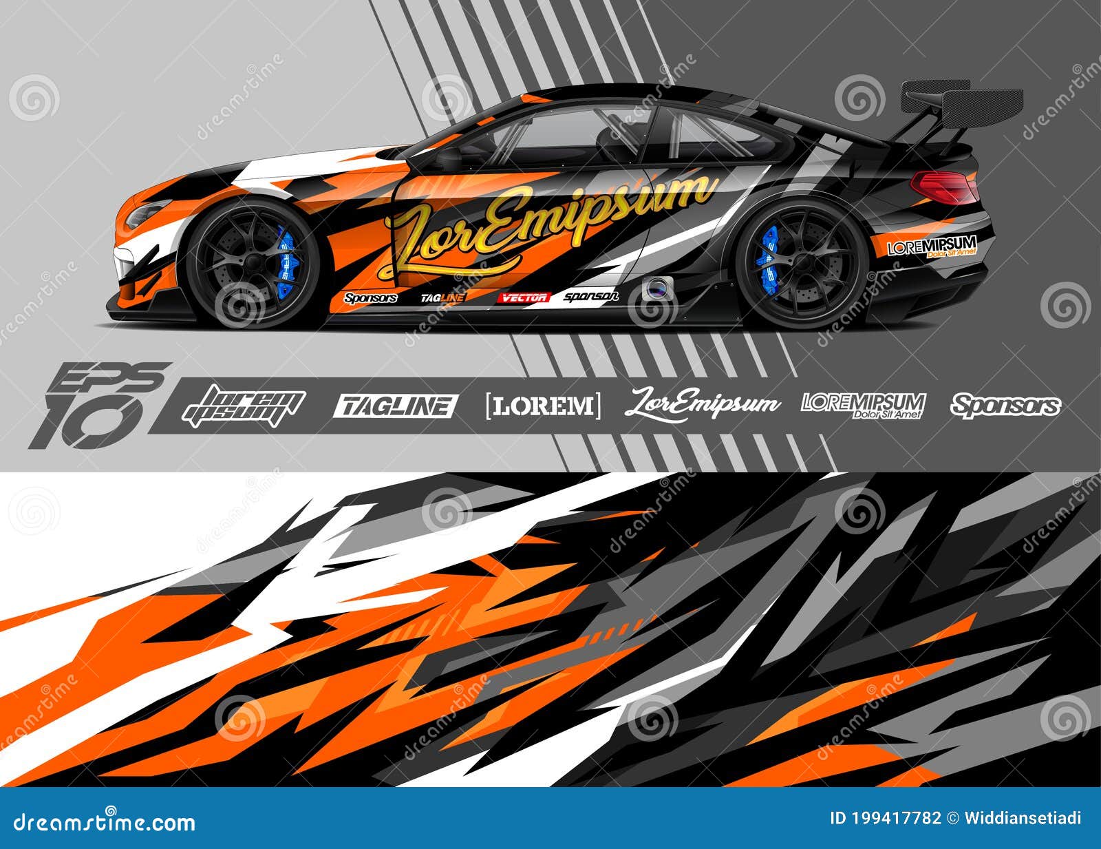 Race Car Wrap Designs Illustrations Stock Vector - Illustration of ...