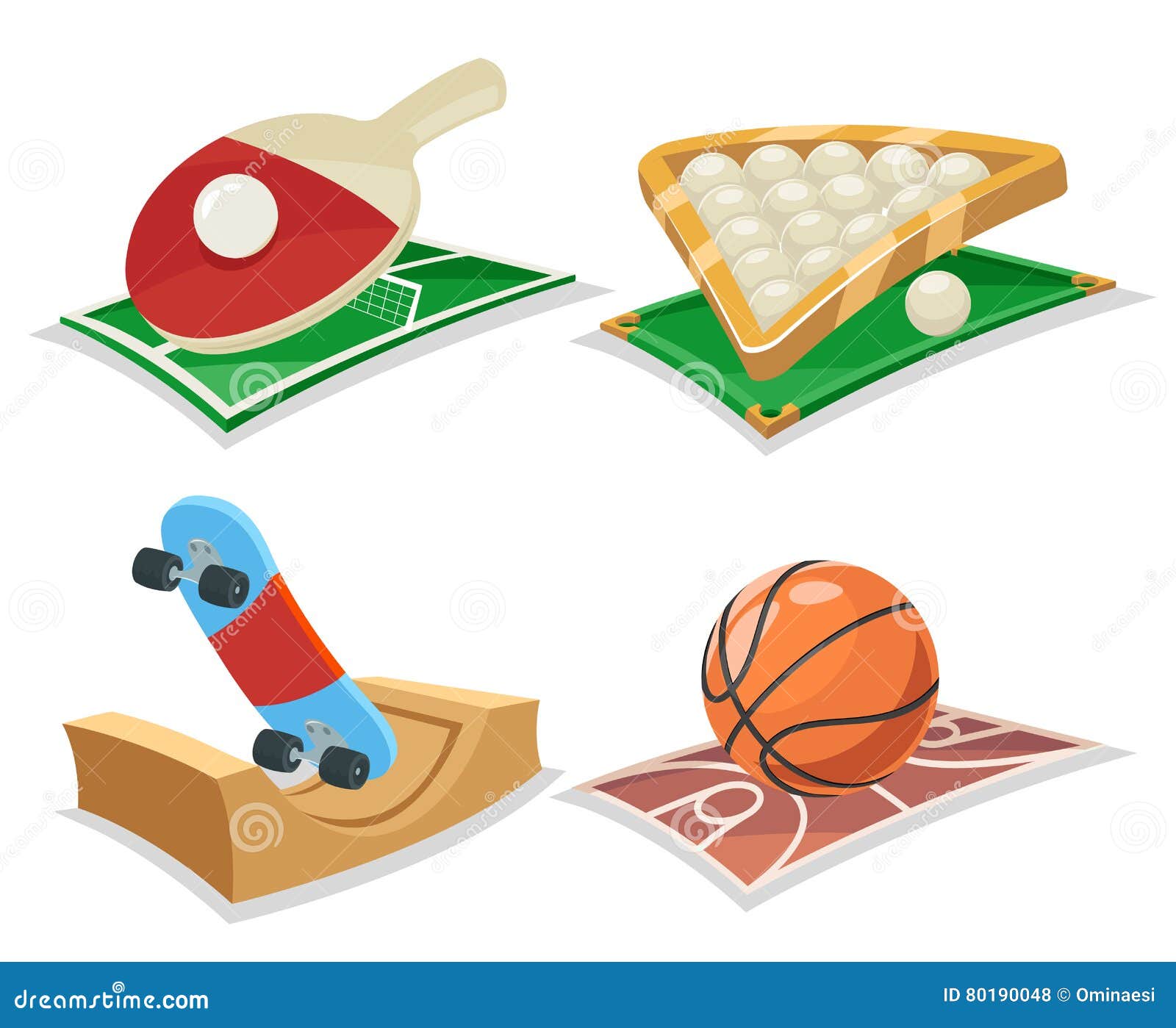 Sport Cartoon Icons Set Vector Illustration Stock Vector - Illustration ...