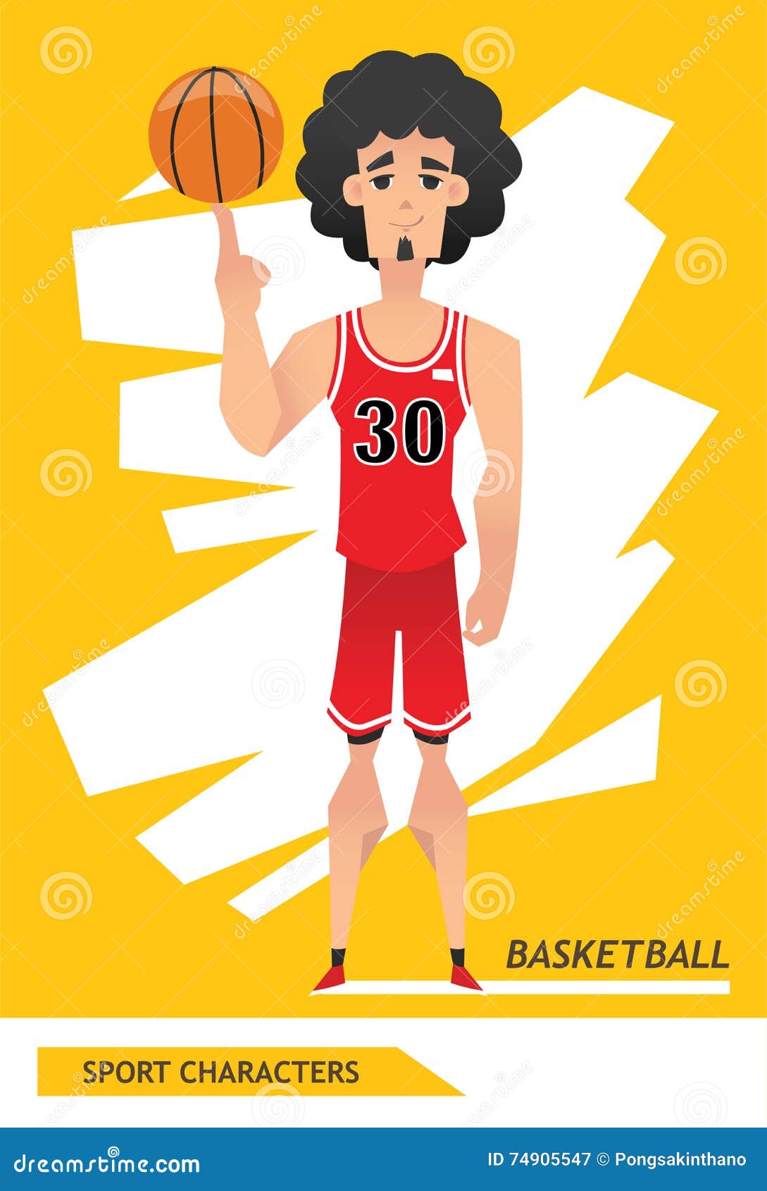 Sport Characters Basketball Player Vector Stock Vector - Illustration ...