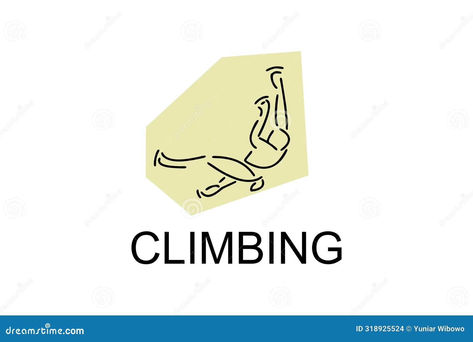 Sport Climbing Sport Vector Line Icon. Practice Climbing Stock Vector ...