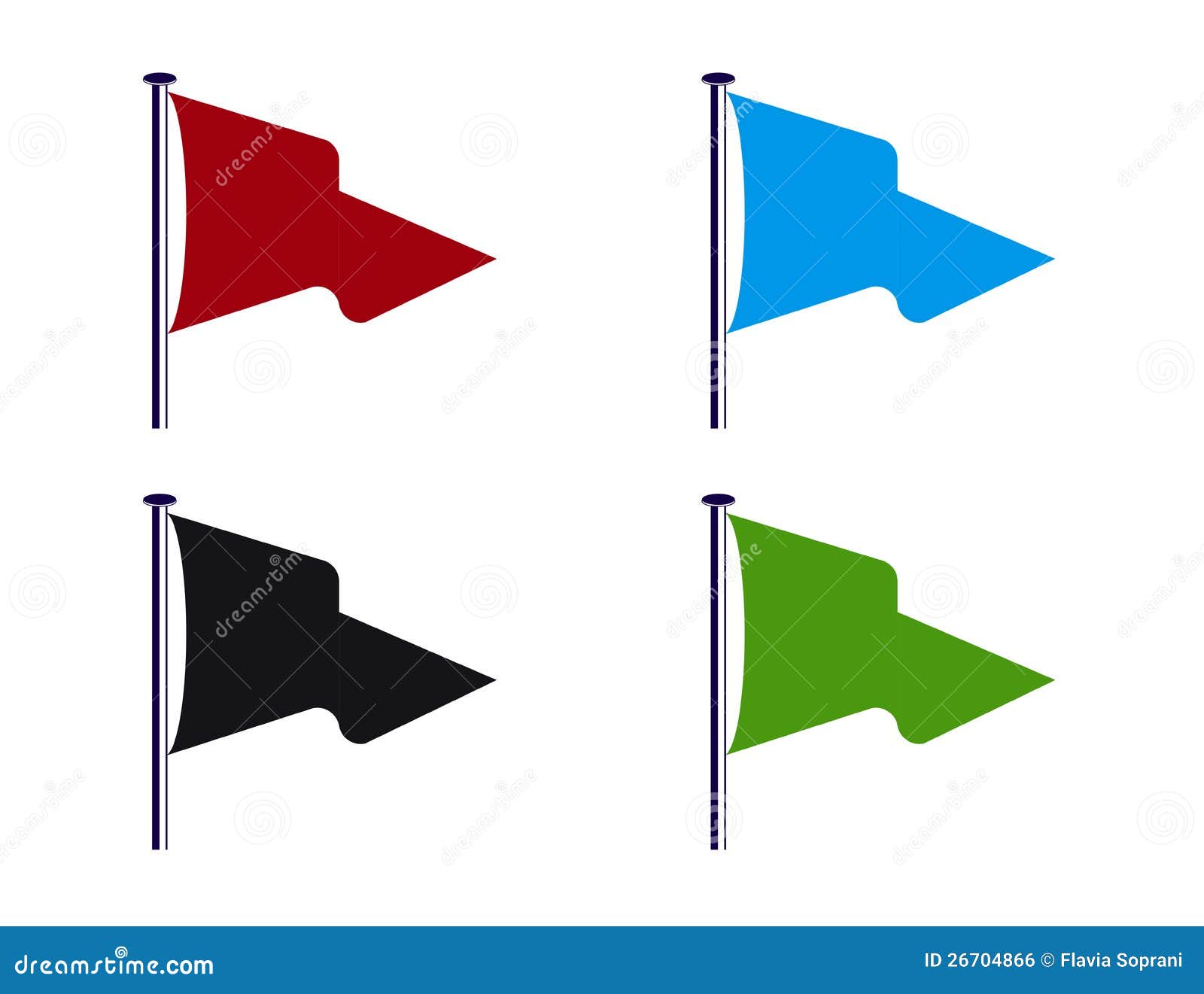 Sport club flying flags stock vector. Illustration of empty - 26704866